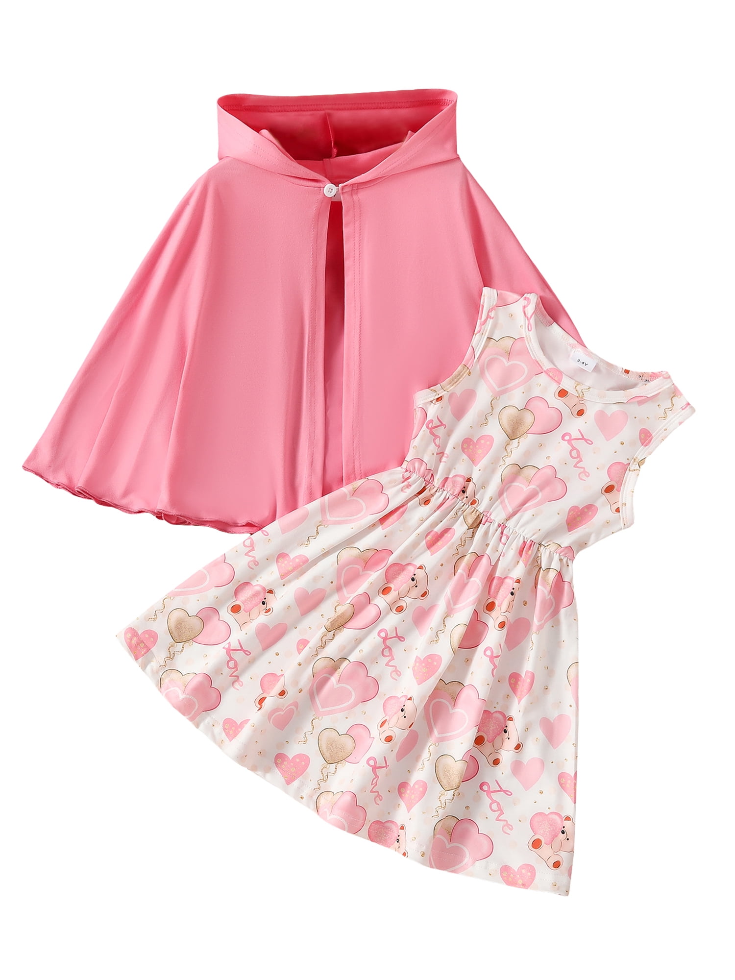 Suealasg Little Girl 3 Piece Valentine's Day Outfits Set 3T 4T 5T 6T 7T Kids Girls Heart Bear ...