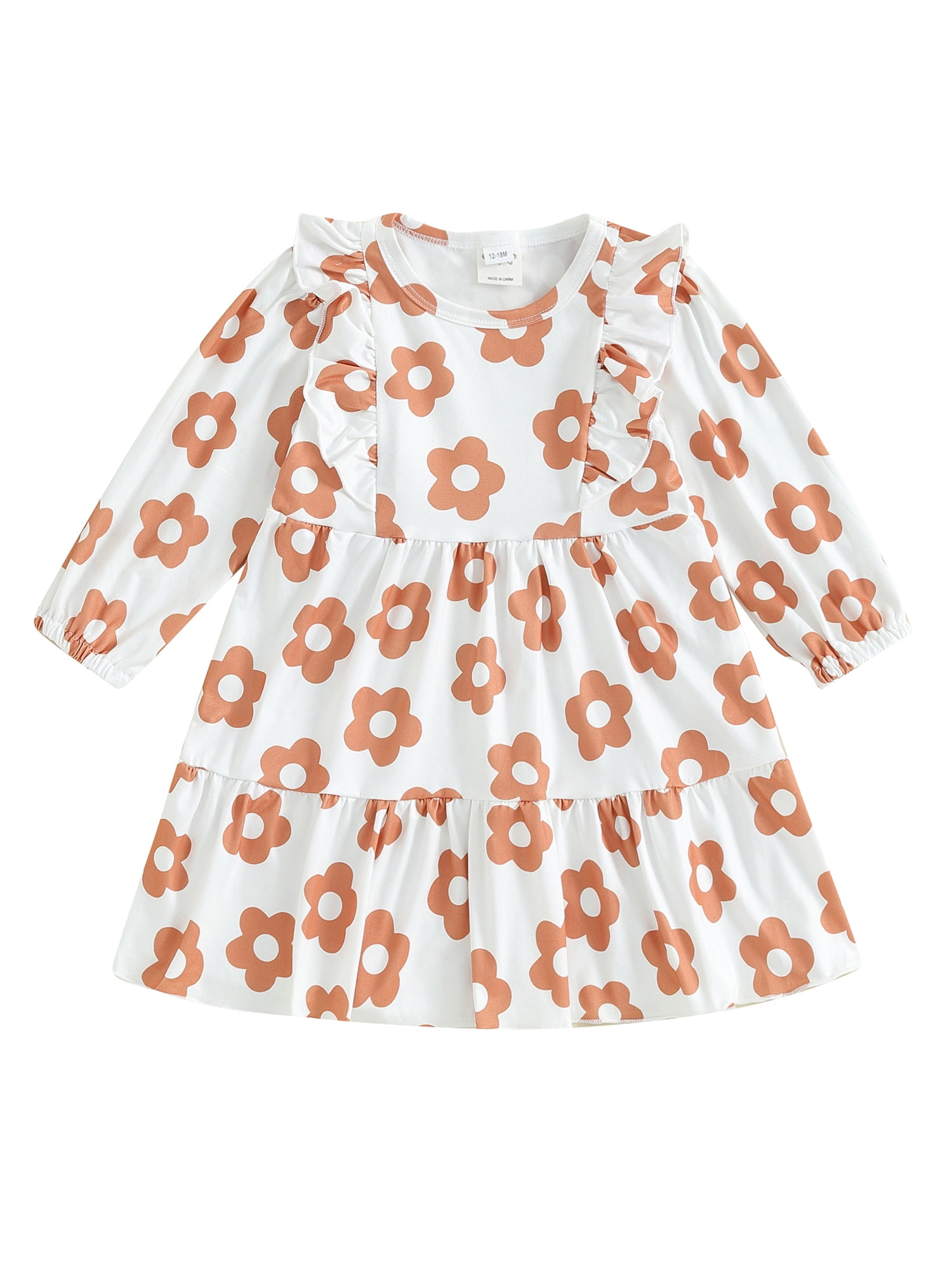 Suealasg Little Girls Fall Dress Clothes 6M 1T 2T 3T 4T 5T Kids Girls ...