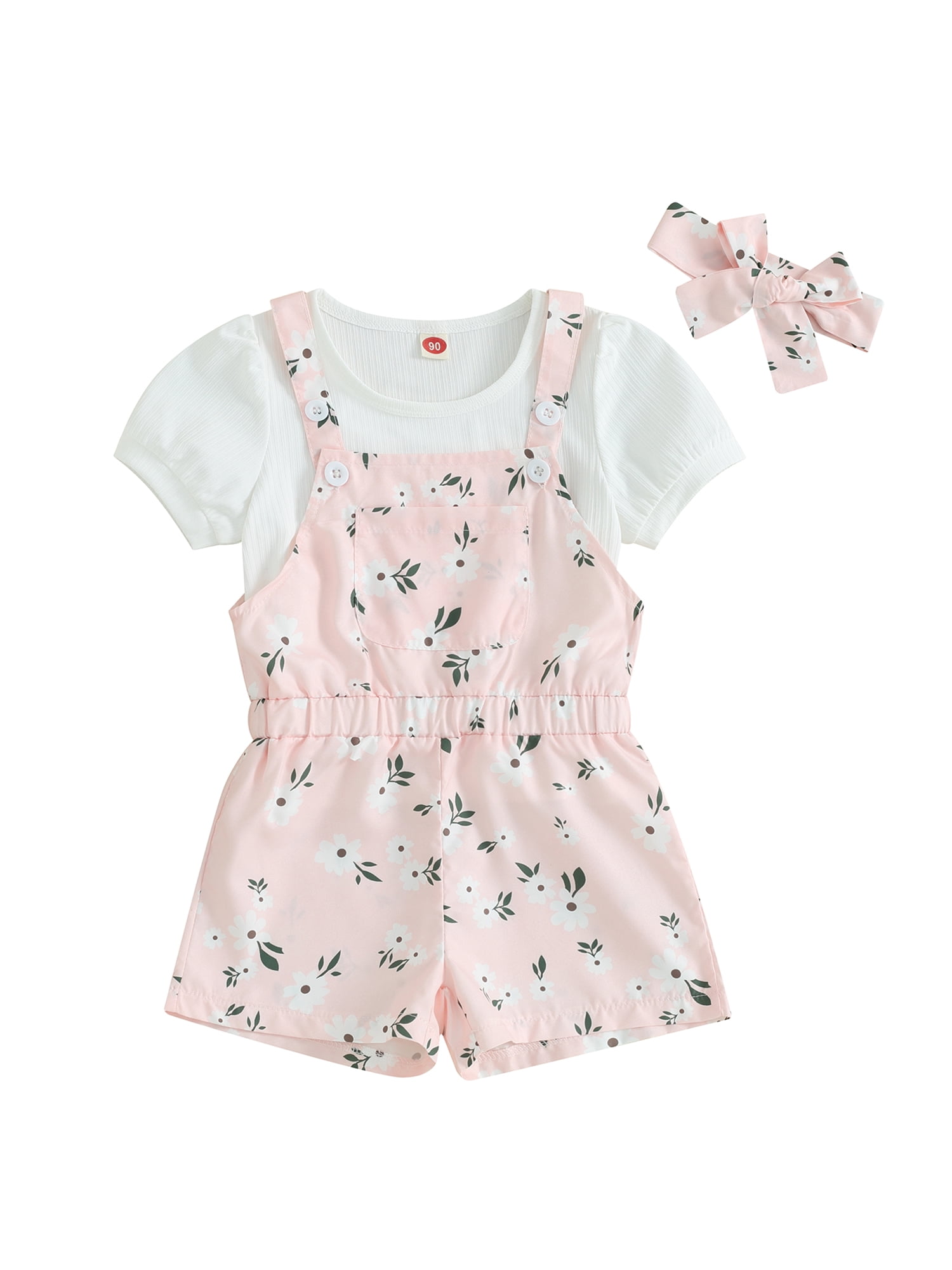 Suealasg Little Girls Summer 3Pcs Outfits Sets 1T 2T 3T 4T 5T Kids ...