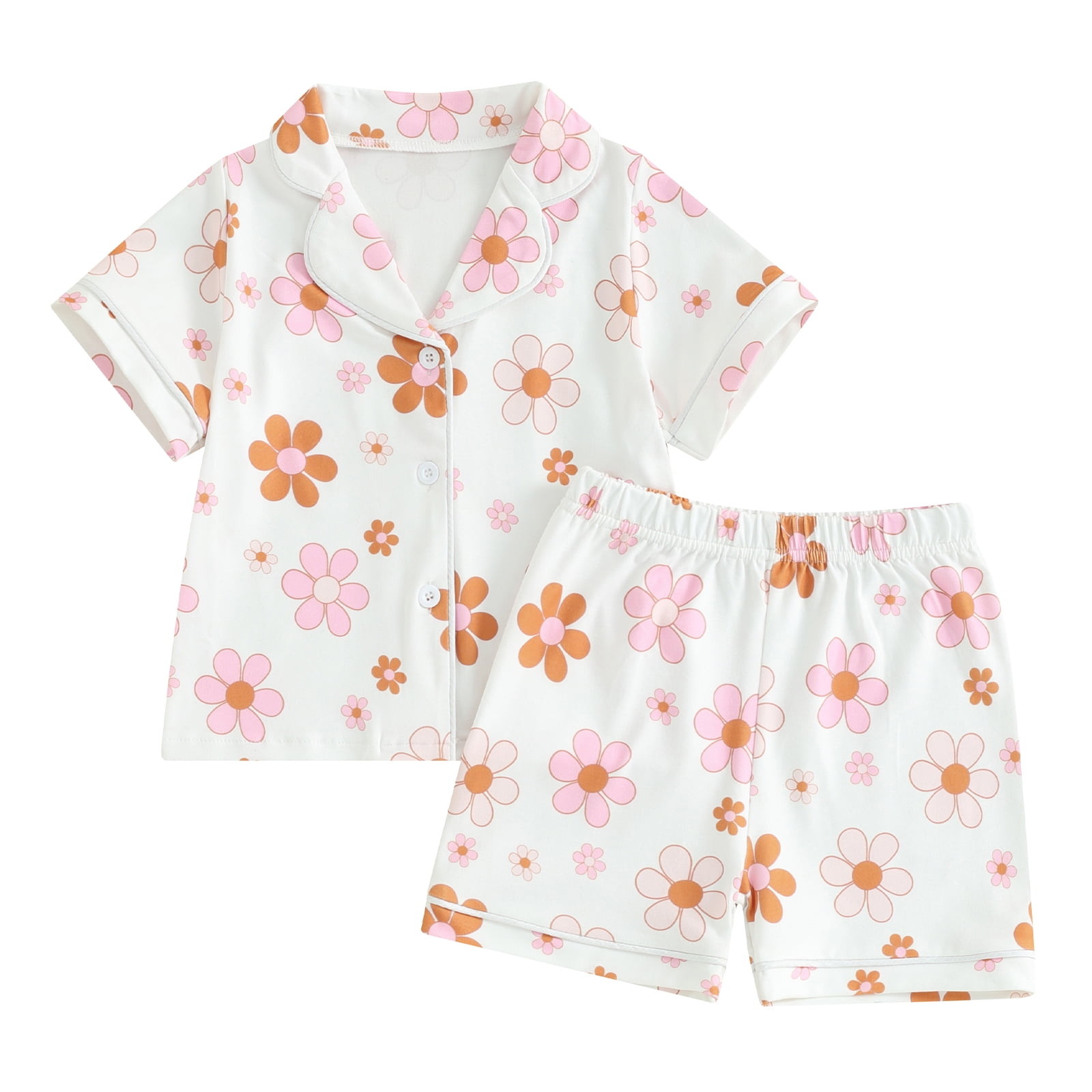 Suealasg Little Girls Summer Pajamas Sets 1T 2T 3T 4T 5T 6T 7T Short ...