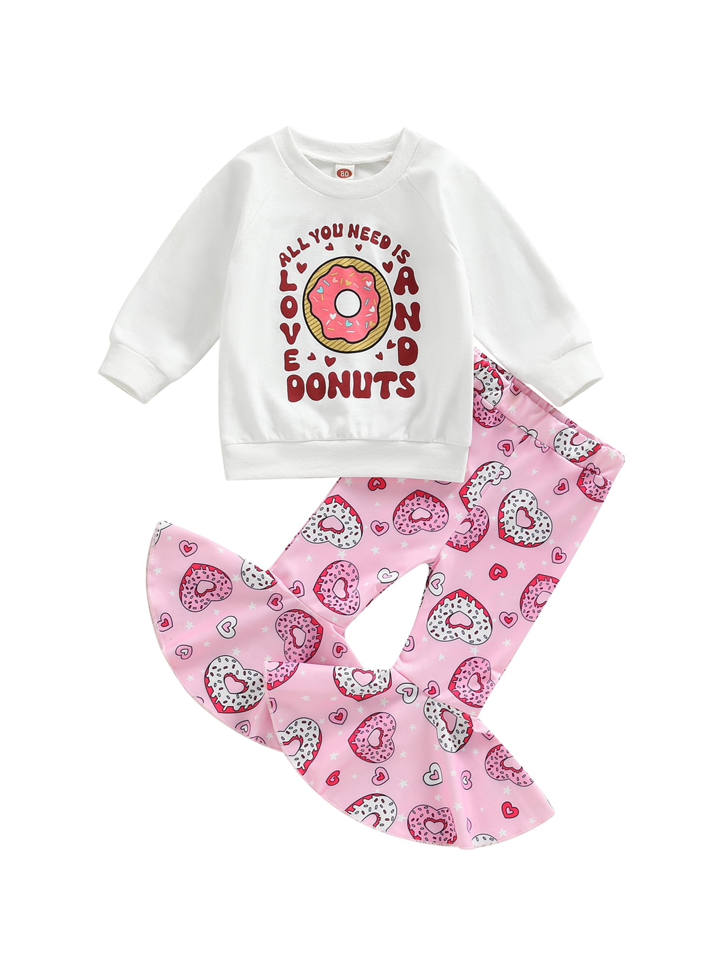 Suealasg Little Girls Valentine's Day Clothes 1T 2T 3T 4T 5T Kids Girls Long Sleeve Letters ...