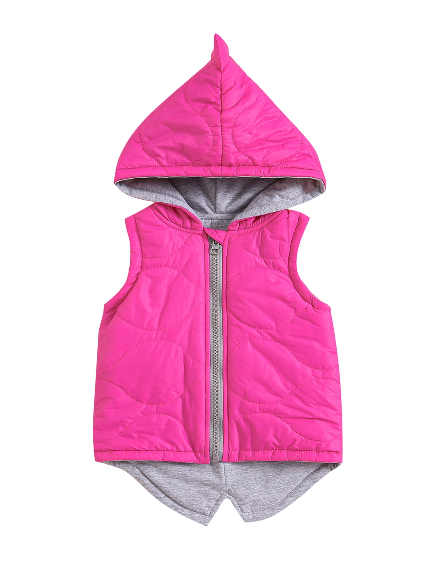 Suealasg Little Girls Winter Warm Vest Coat Sleeveless Hooded Cartoon ...
