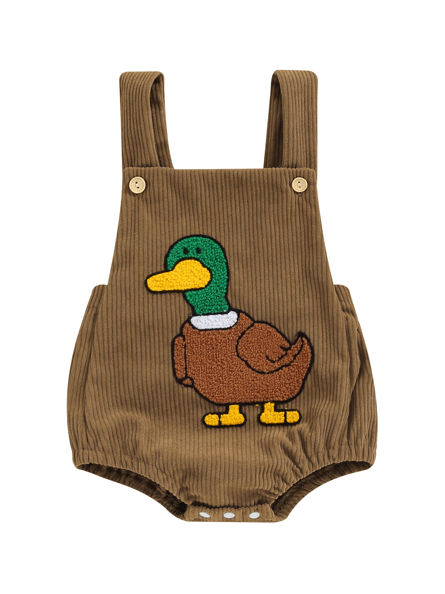 Suealasg Newborn Baby Girl Summer Outfits Corduroy Sleeveless Duck ...
