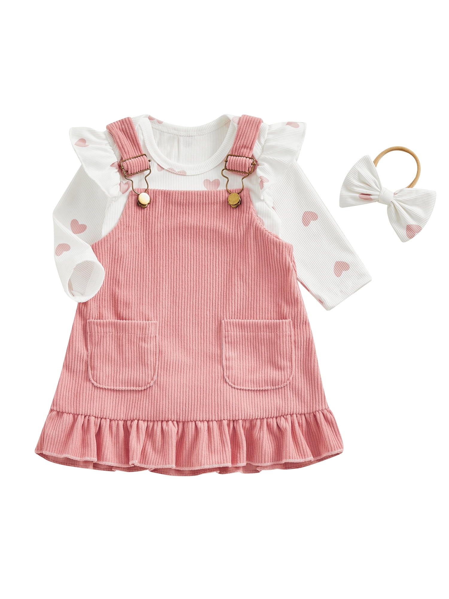 Suealasg Newborn Baby Girls Spring 3Pcs Outfits Sets 3M 6M 9M 12M 18M ...