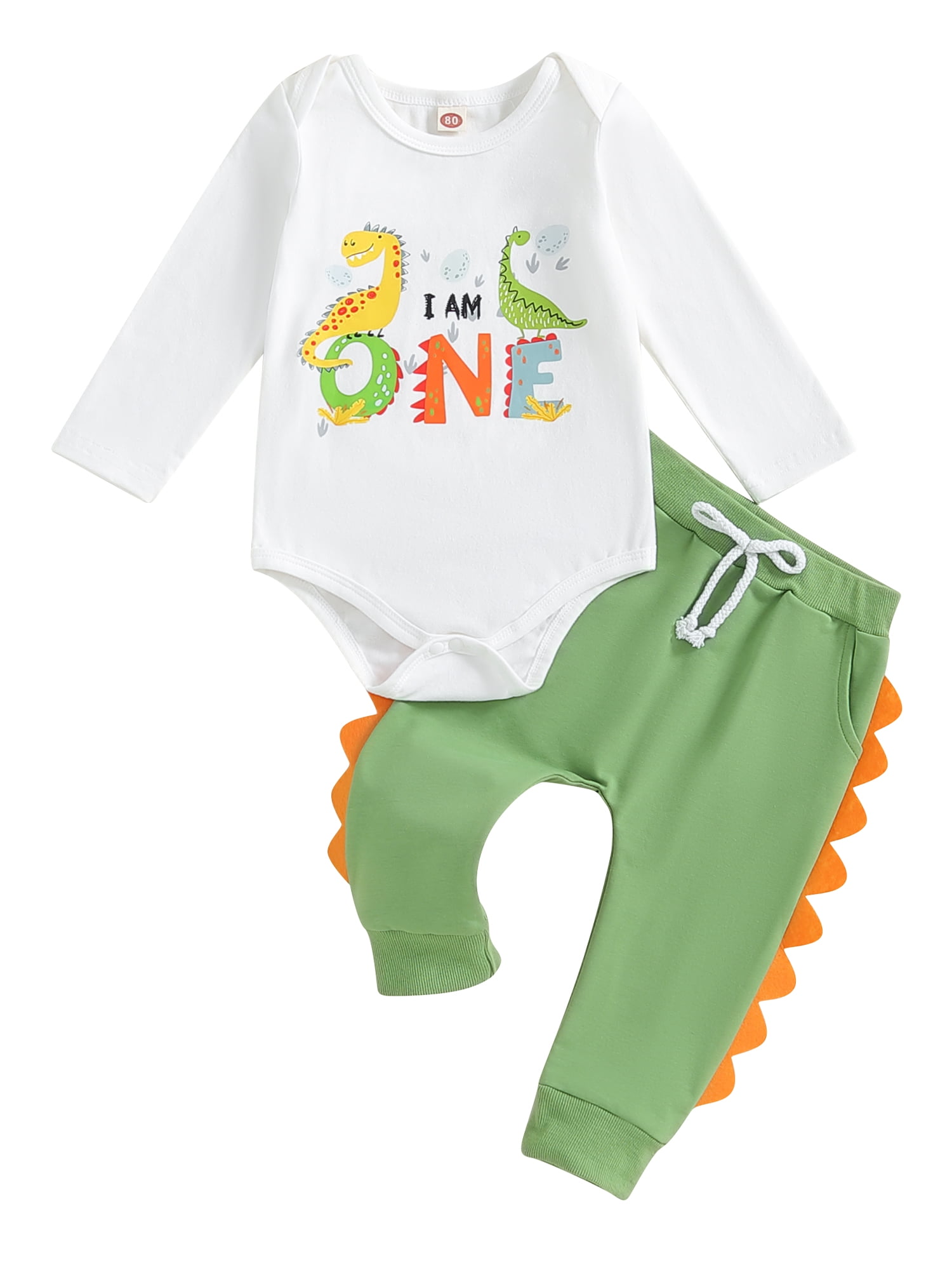 Suealasg Newborn Boys 1st Birthday Outfits 2Pcs Baby Boys Fall Clothes 6 12 18 Months Crew Neck ...