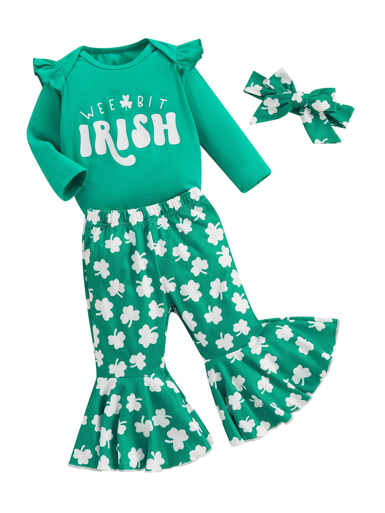 Suealasg Newborn Girls 3Pcs Spring Outfits 0-18 Months Baby Girl Irish ...