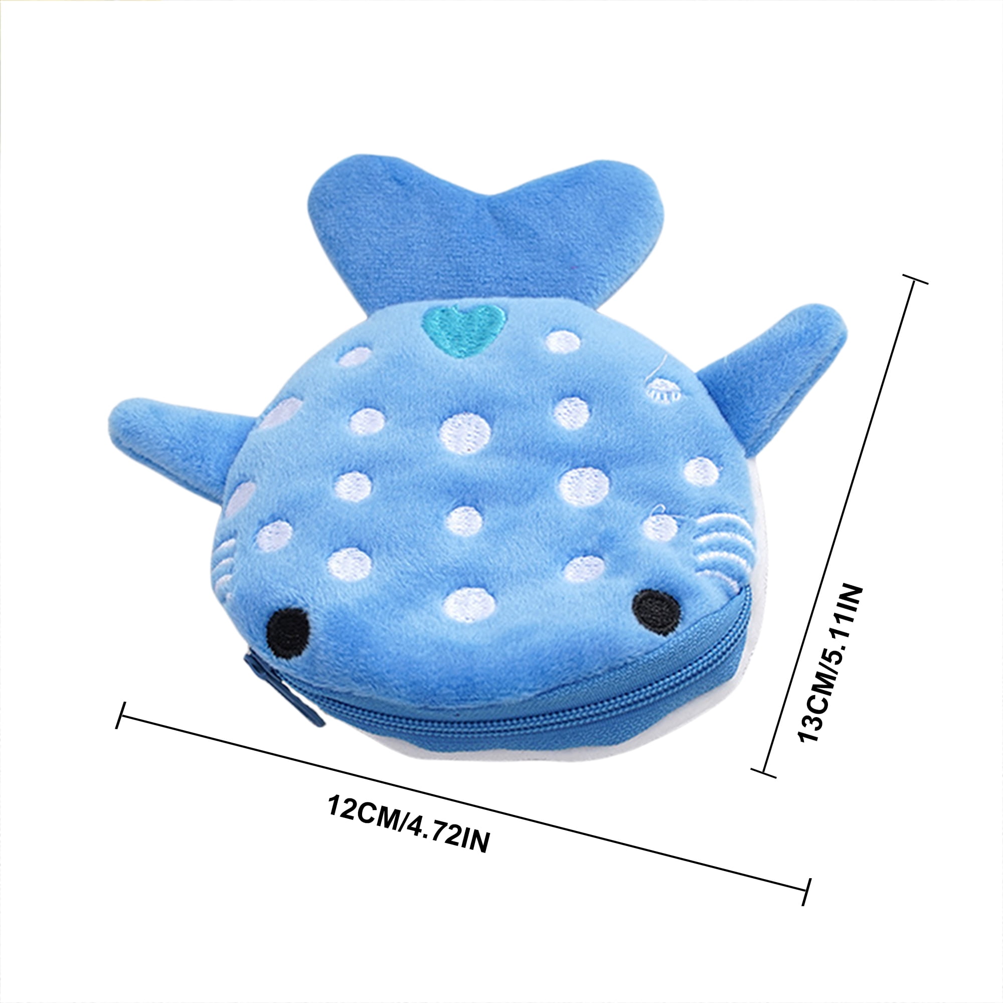 Suealasg Plush Shark Coin Purse,Cartoon Animal Wallet Coin Pouch Credit ...