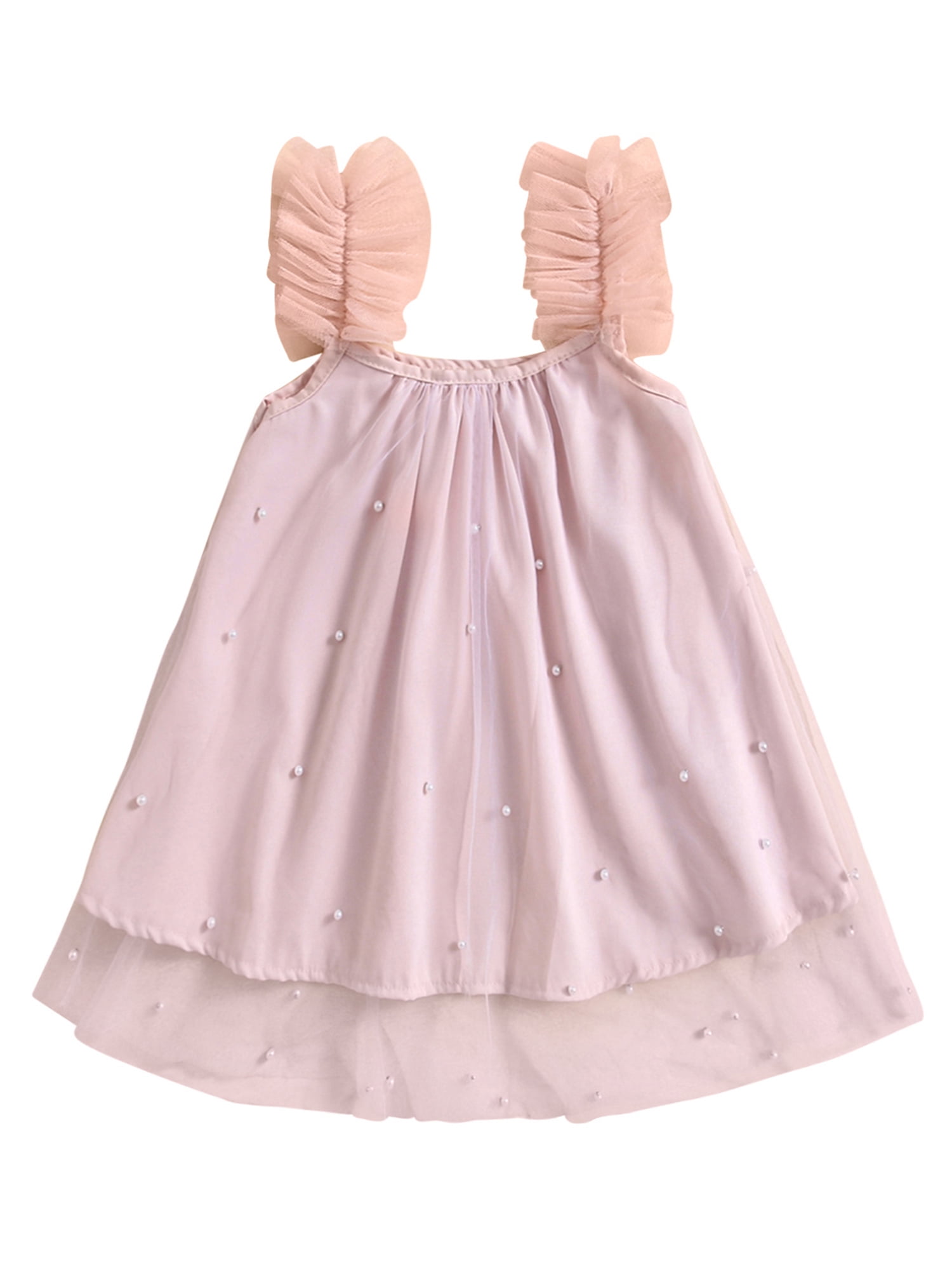 Suealasg Toddle Girls Summer Party Dress Kids Girls Sleeveless Tulle ...