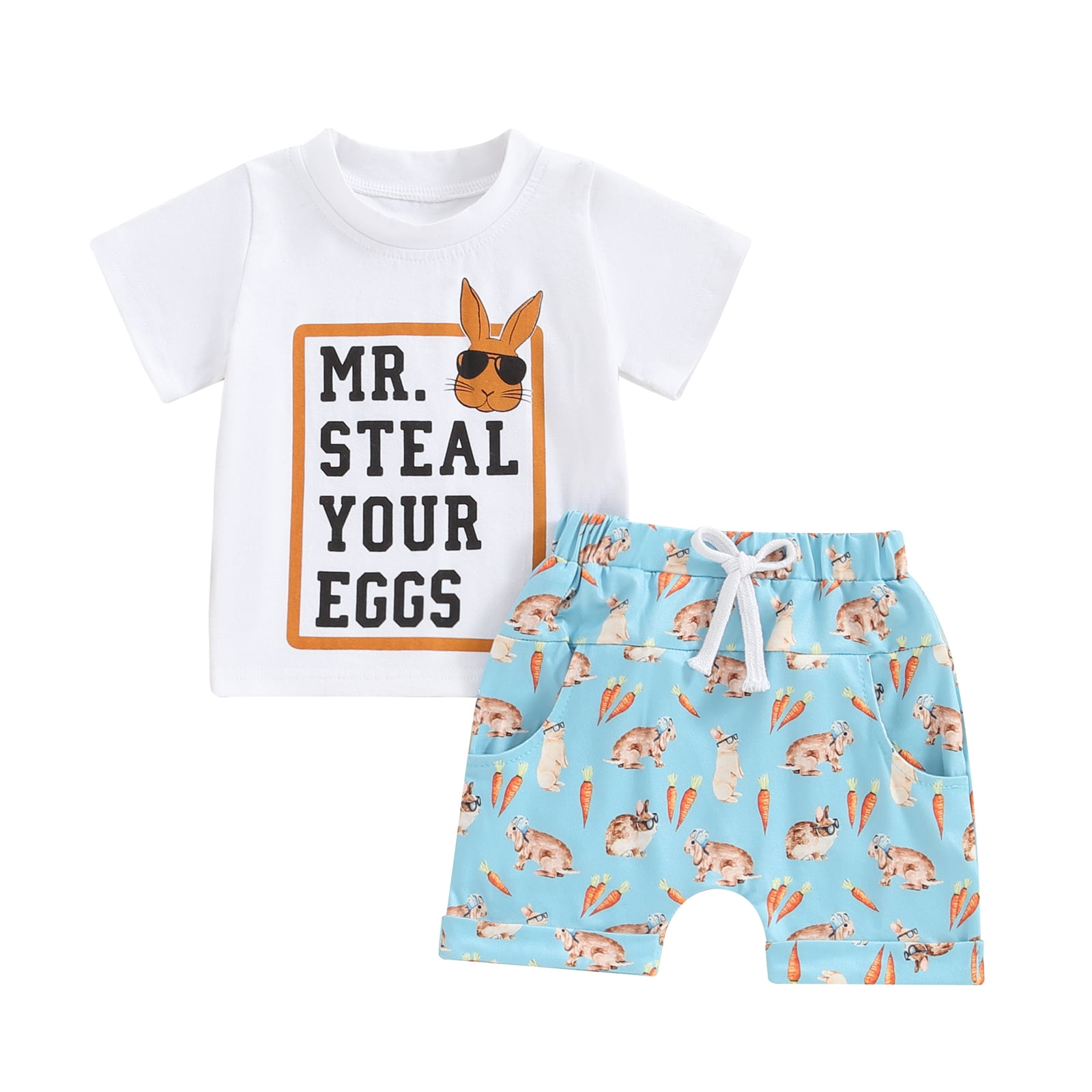 Suealasg Toddler Baby Boy 2Pcs Easter Clothes 6M 1T 2T 3T Kids Boy ...
