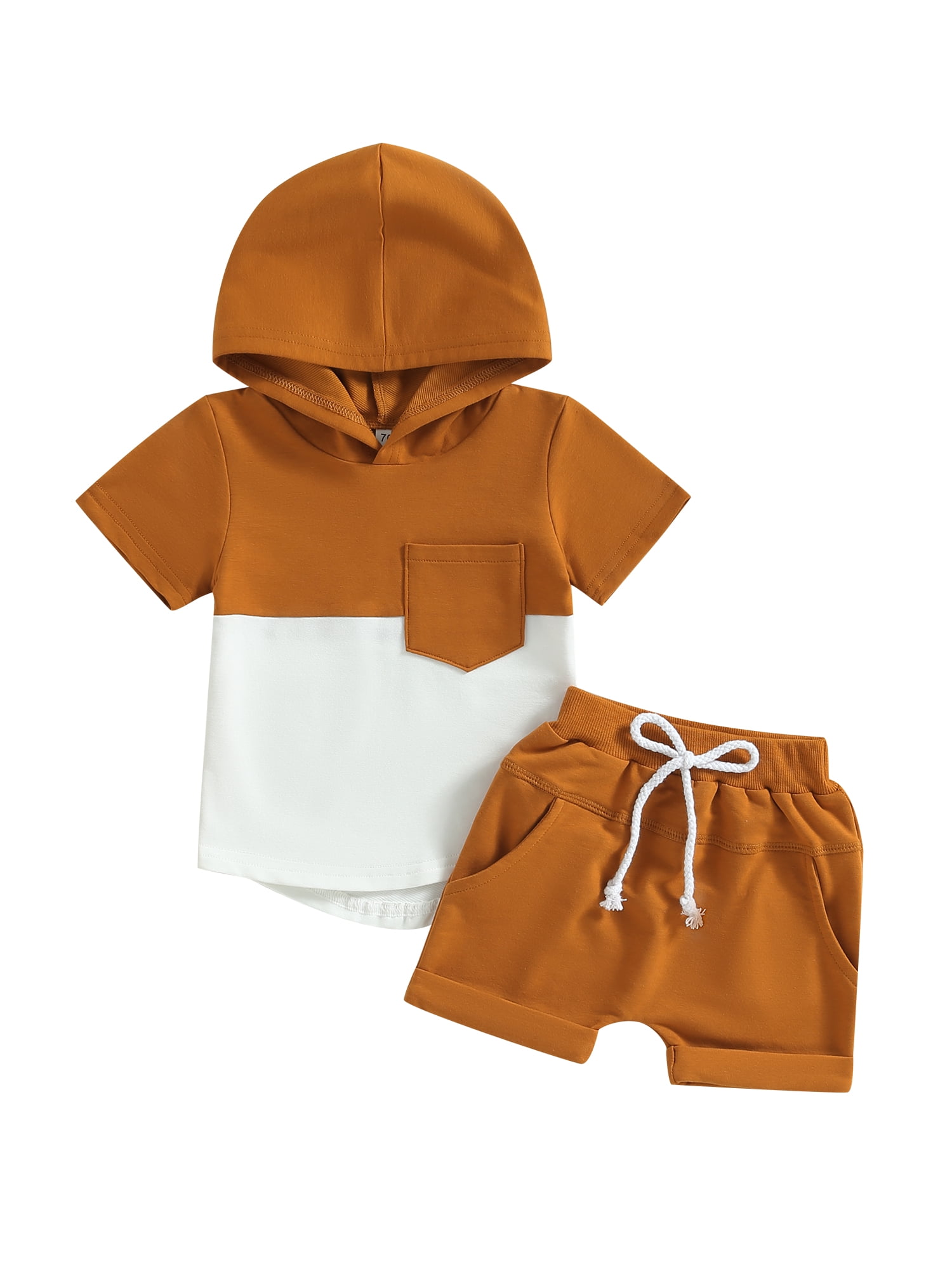 Suealasg Toddler Baby Boy Summer Clothes Short Sleeve Contrast Color ...