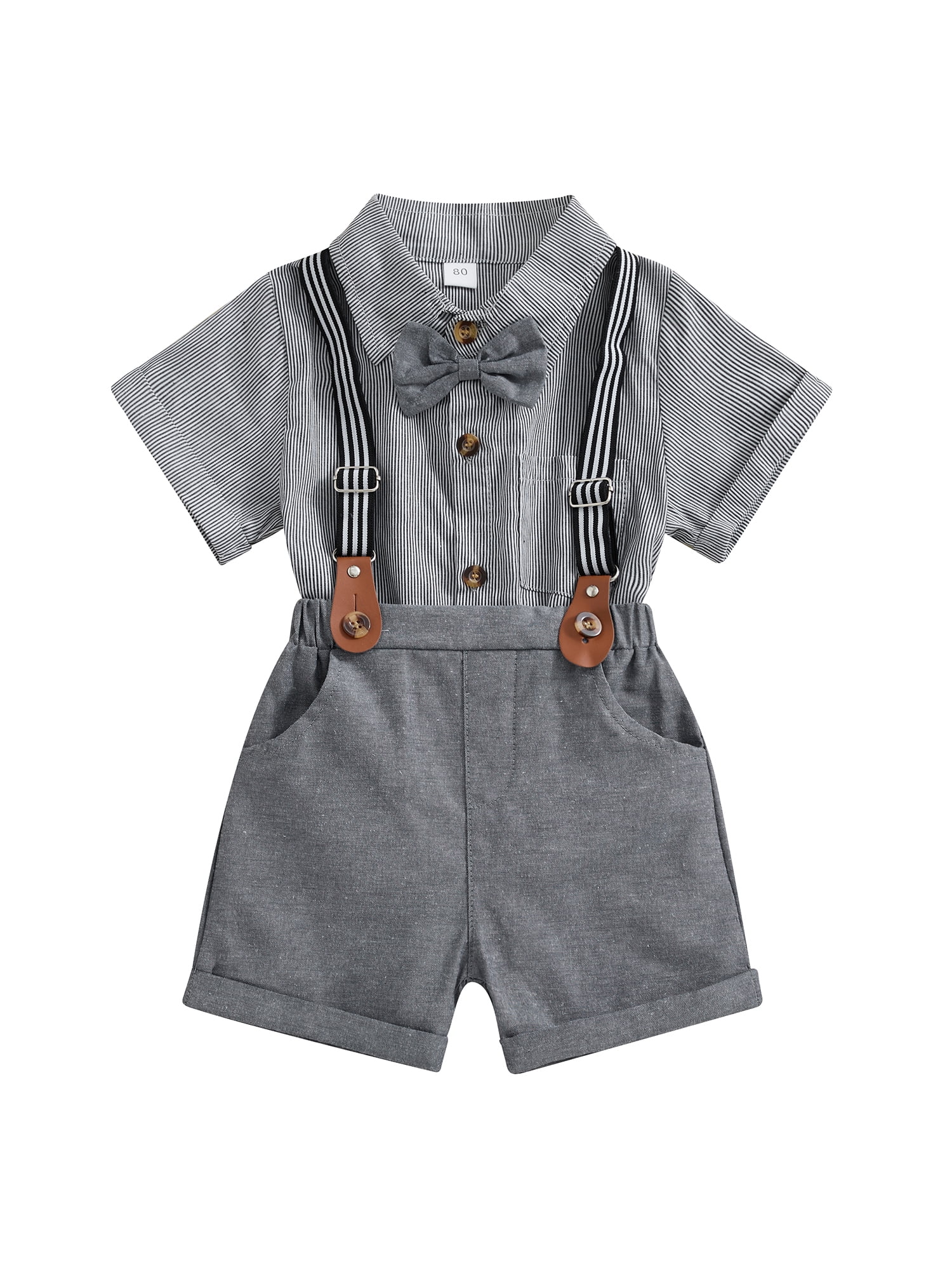 Suealasg Toddler Baby Boys Gentleman Suits Outfits 6M 1T 2T 3T 4T Short ...