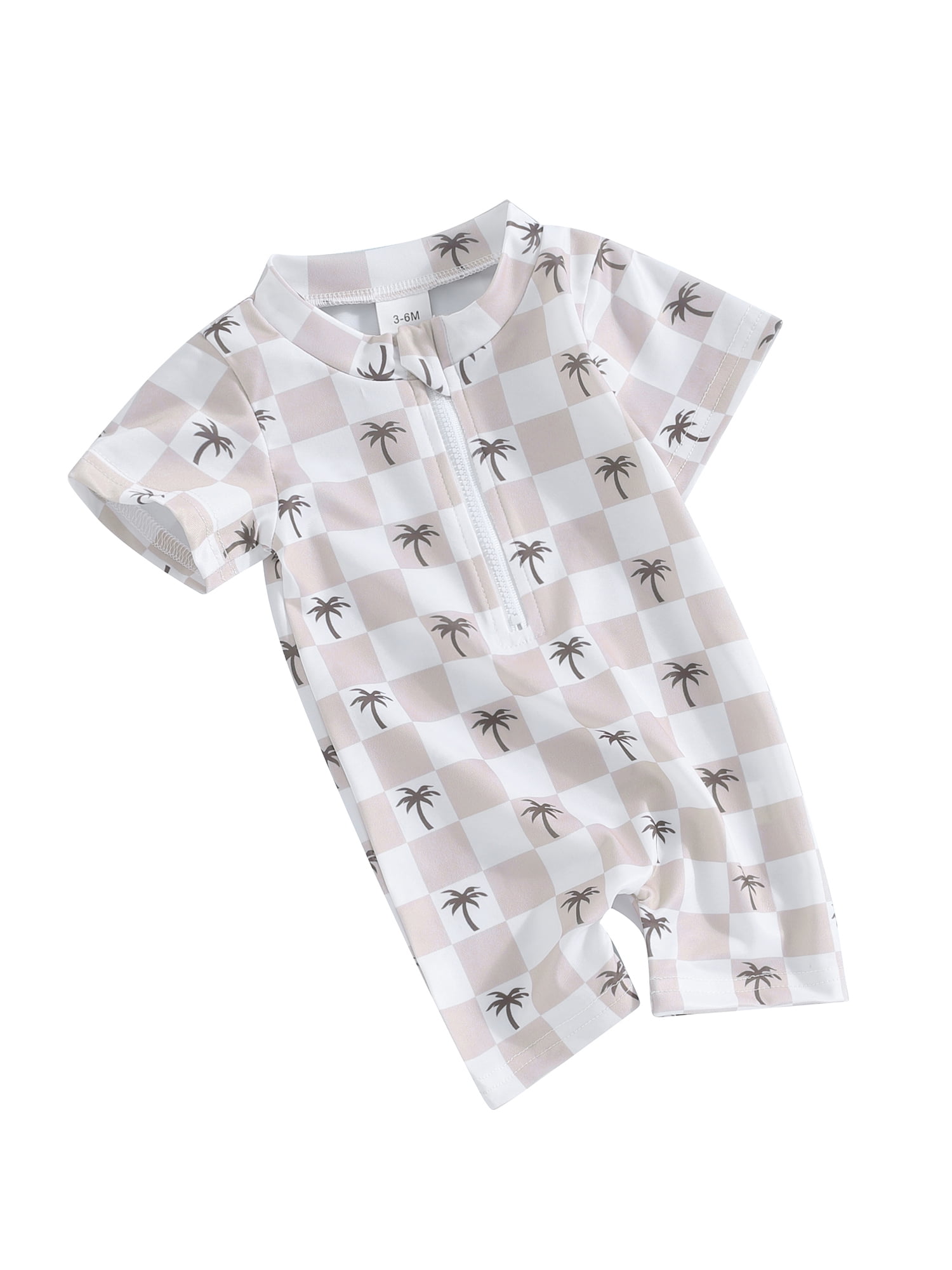 Suealasg Toddler Baby Boys One Piece Swimsuits Infant Boys Short Sleeve ...