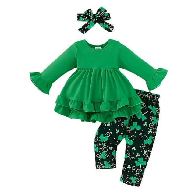 Suealasg Toddler Baby Girl Irish Day Outfits Clothes 1T 2T 3T Long ...