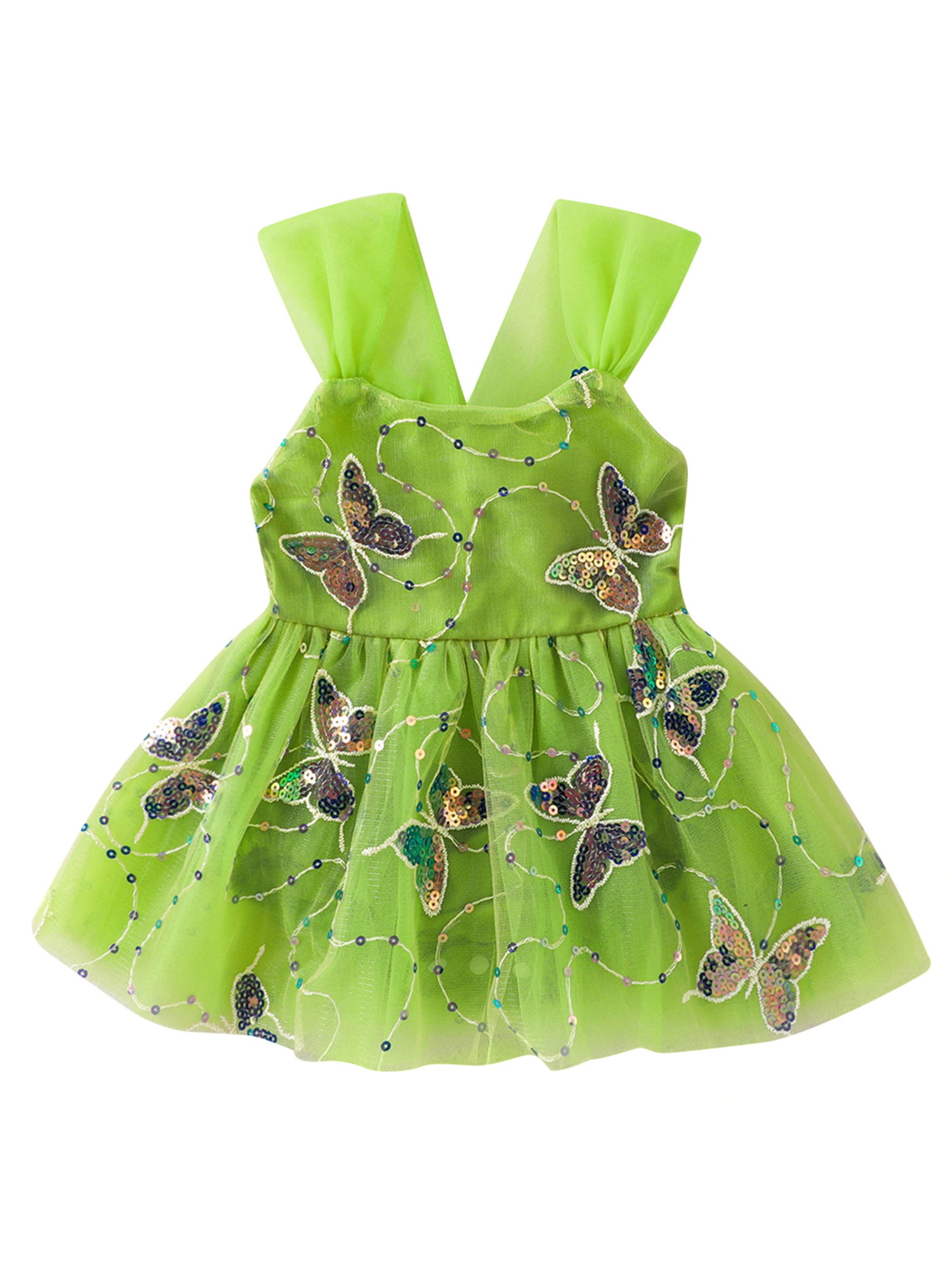 Suealasg Toddler Baby Girl Princess Dress 3M 6M 12M 18M 24M 3T Sleeveless Butterfly Sequin Mesh ...