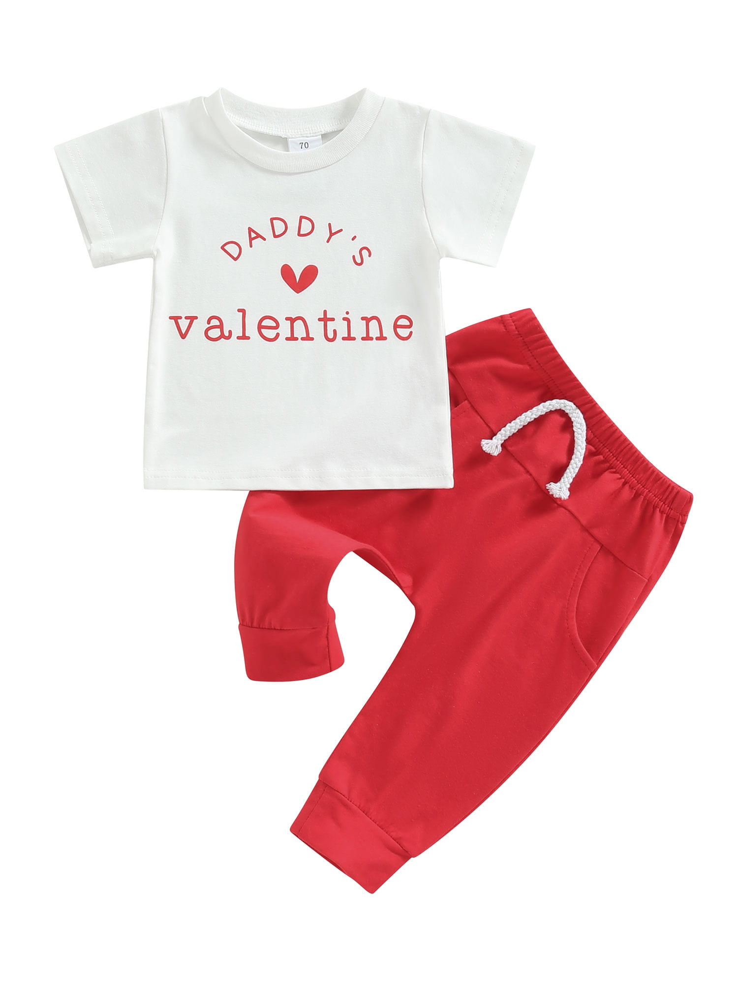 Suealasg Toddler Baby Girls 2Piece Valentine's Day Clothes 6M 1T 2T 3T Kids Girls Summer Short ...