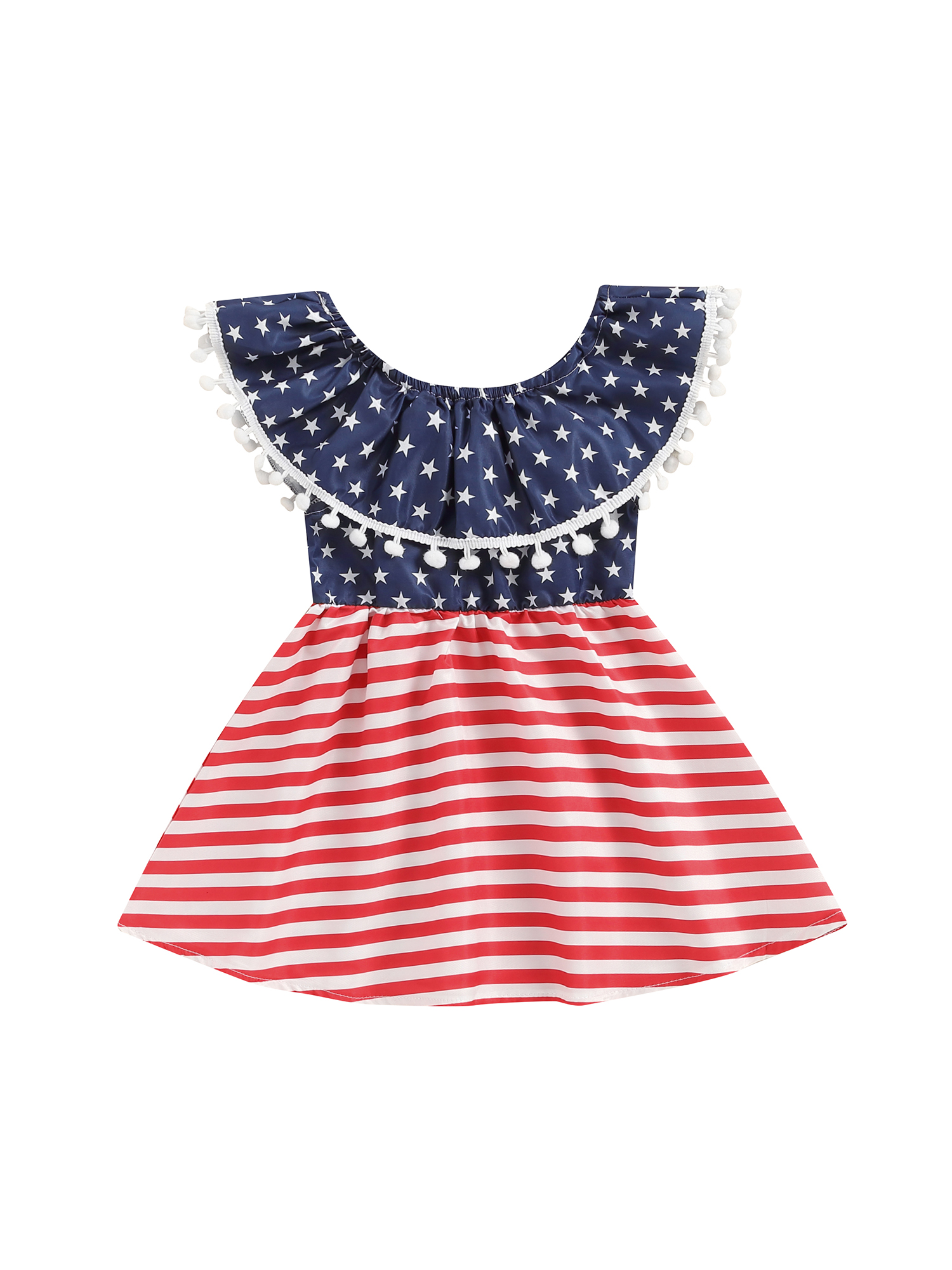 Suealasg Toddler Baby Girls 4th of July Dress 6M 1T 2T 3T 4T Star ...