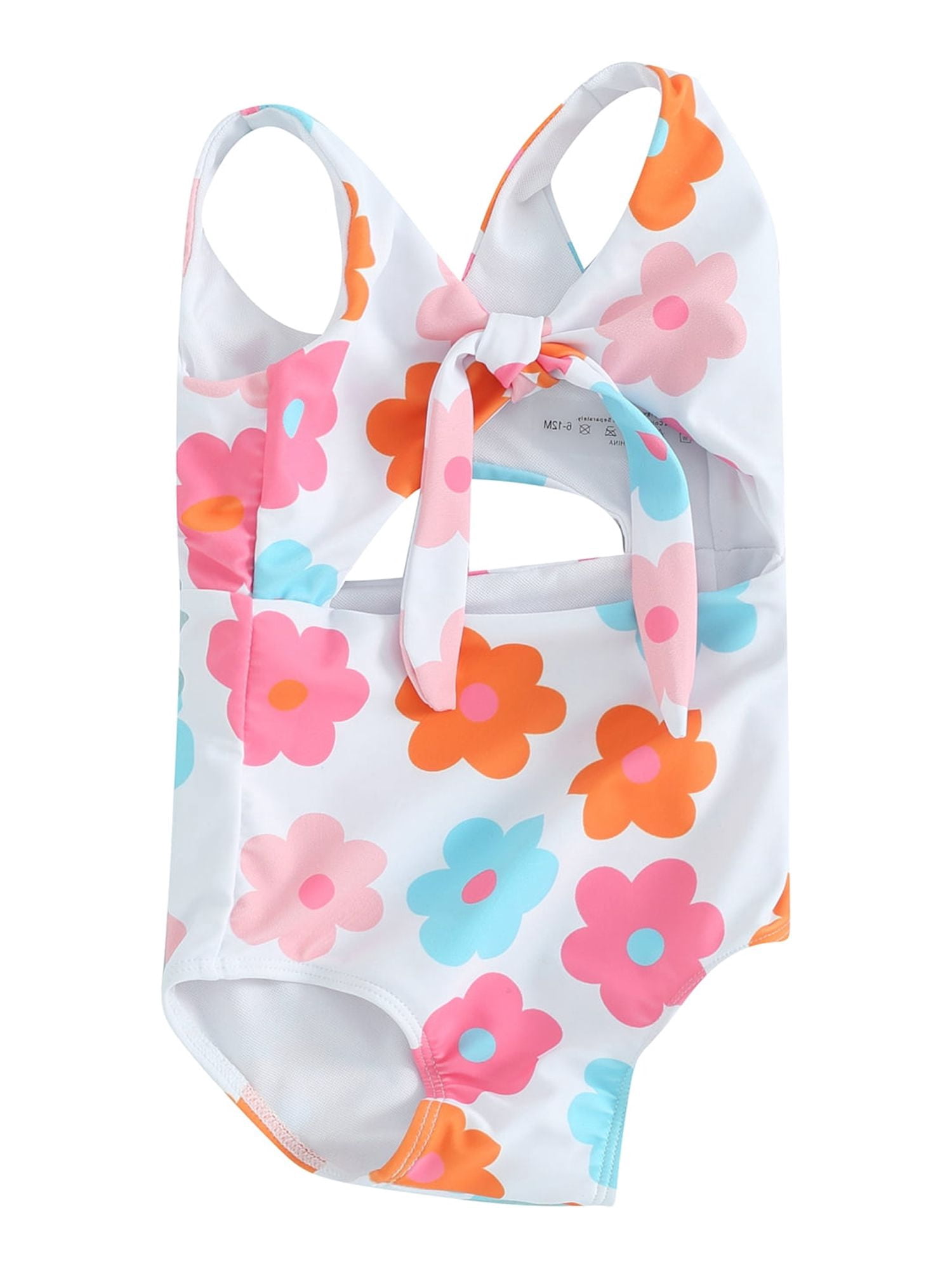 Suealasg Toddler Baby Girls One Piece Swimwear Sleeveless Floral Print ...