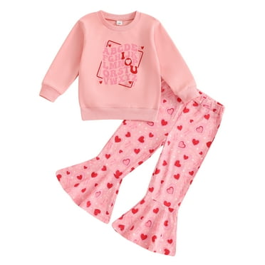 FEDPOP Girl Clothes Outfit Set Sweatshirt Top & Long Pantskirts Sets Size 7T - Walmart.com