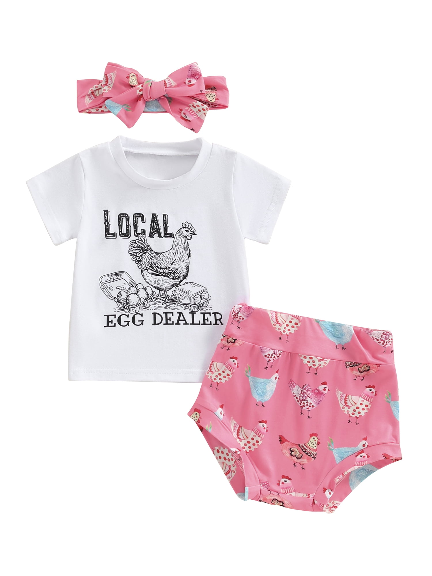 Suealasg Toddler Girl Farm Clothes 6M 1T 2T 3T Baby Girl 2Pcs Summer ...