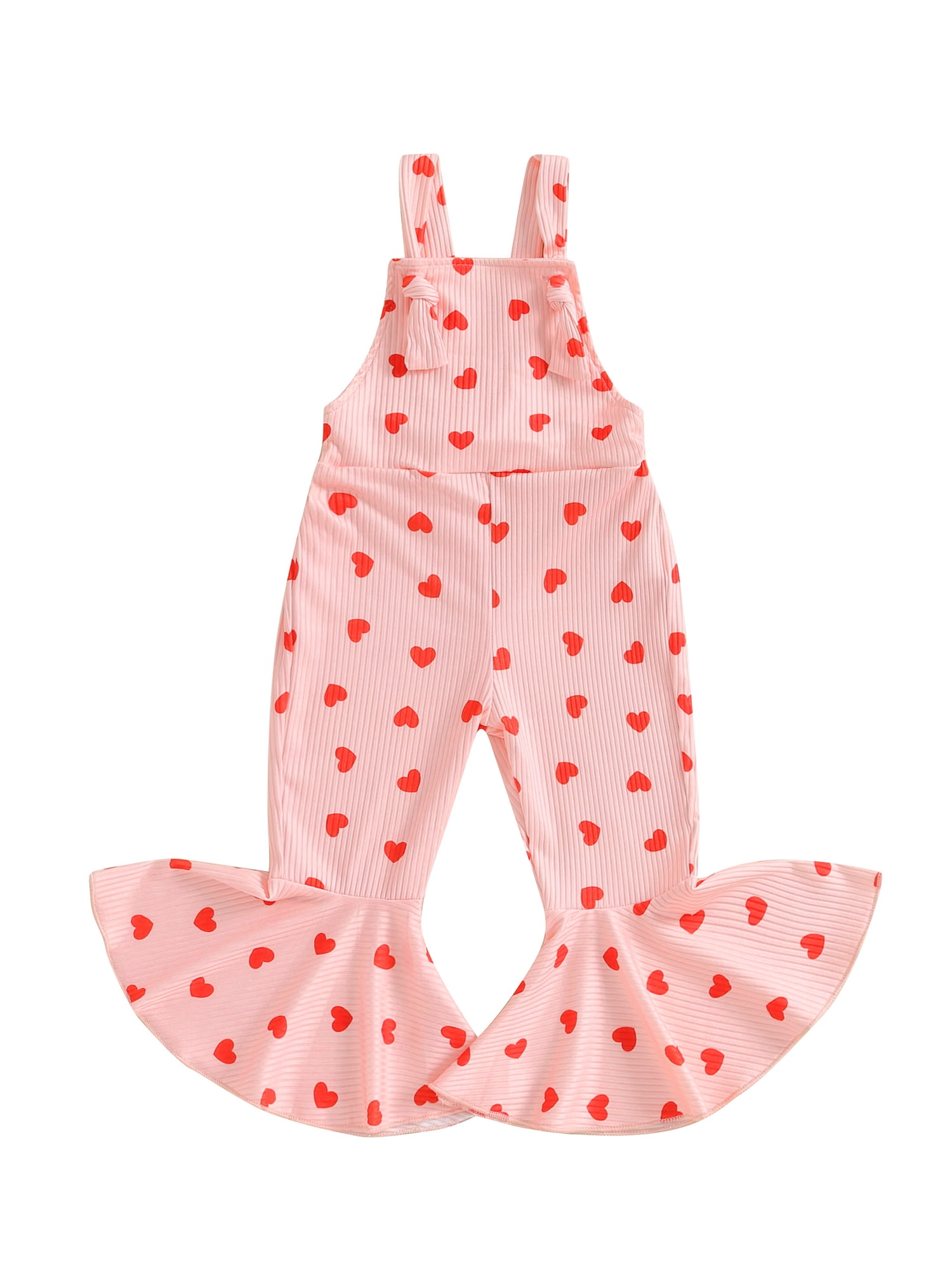 Suealasg Toddler Girl Valentine's Day Suspender Overalls Pants 6M 1T 2T 3T 4T Kids Girl Heart ...