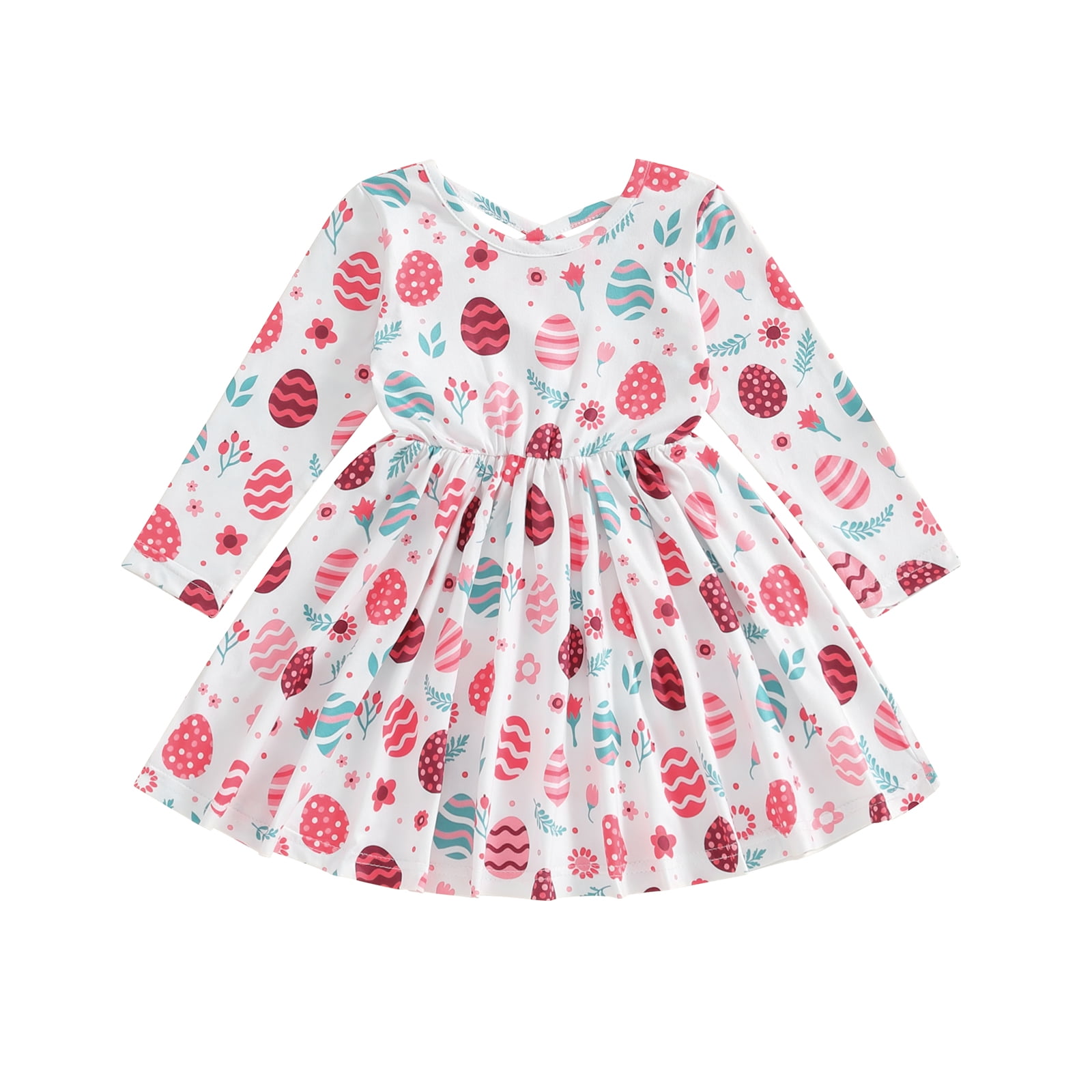 Suealasg Toddler Girls Easter Princess Dress 6M 1T 2T 3T Kids Girls Long Sleeve Rabbit Easter ...