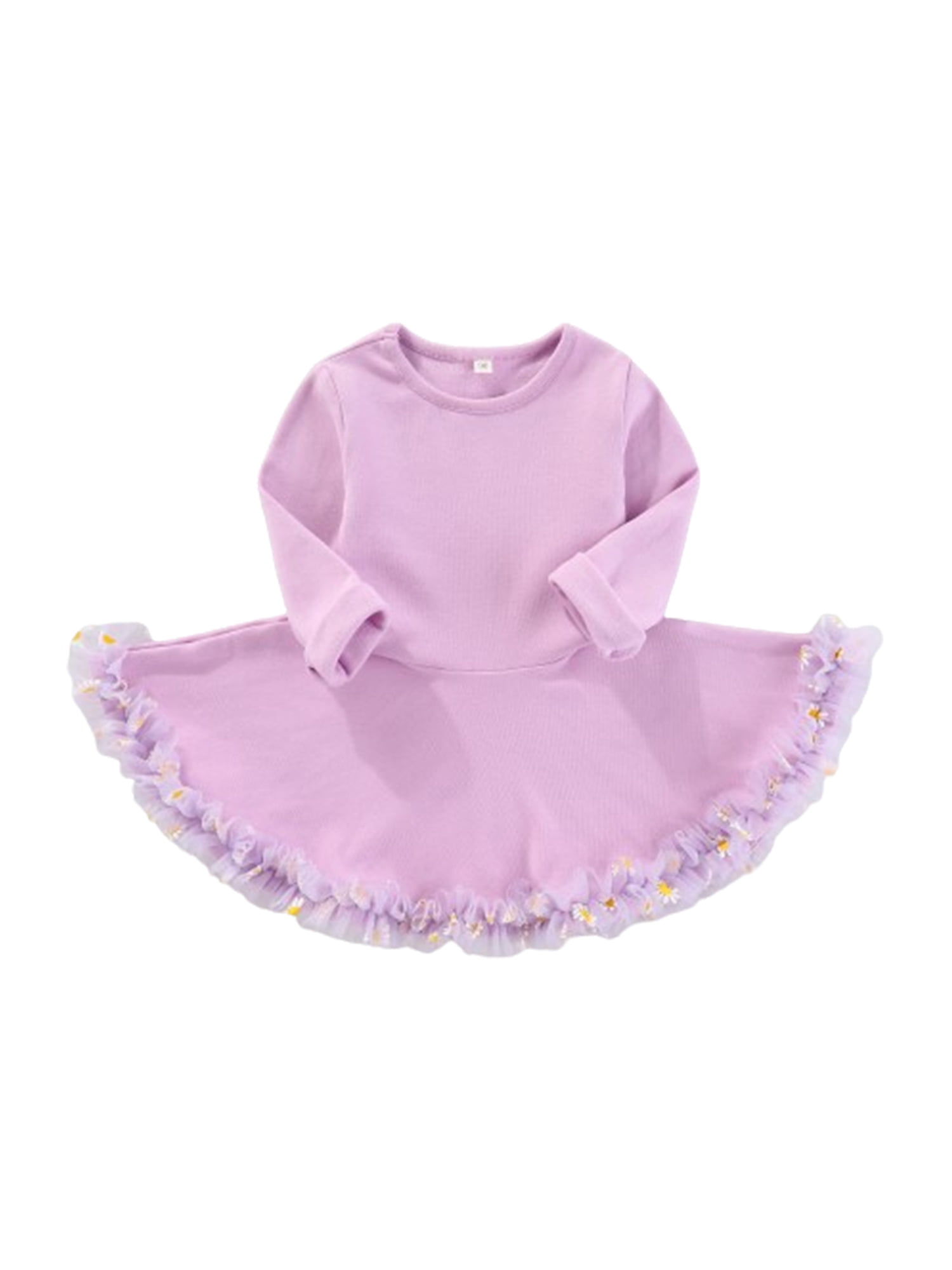 Suealasg Toddler Kids Baby Girl Fall Dress 6M 1T 2T 3T 4T 5T Little Girl Long Sleeve Floral ...