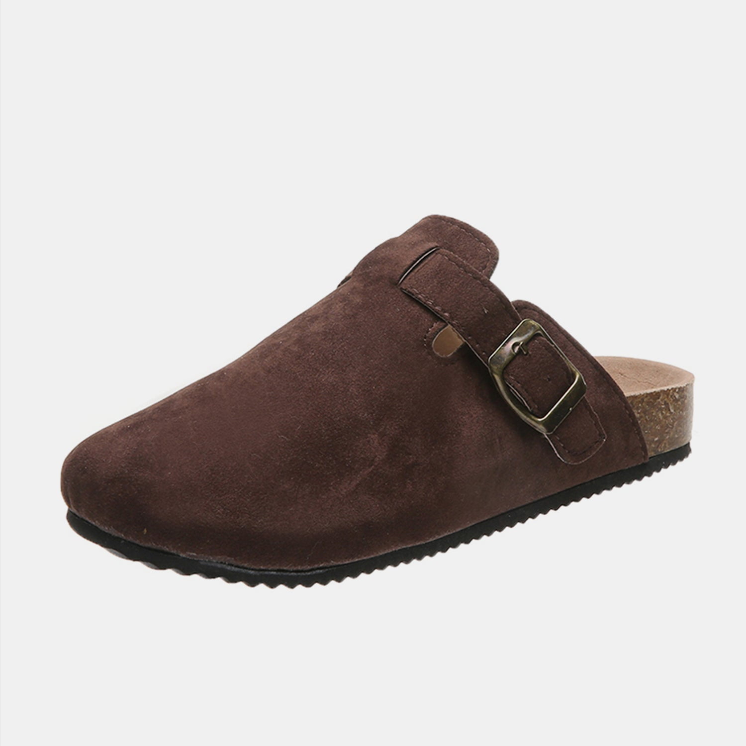 Suede Closed Toe Buckle Slide - Walmart.com