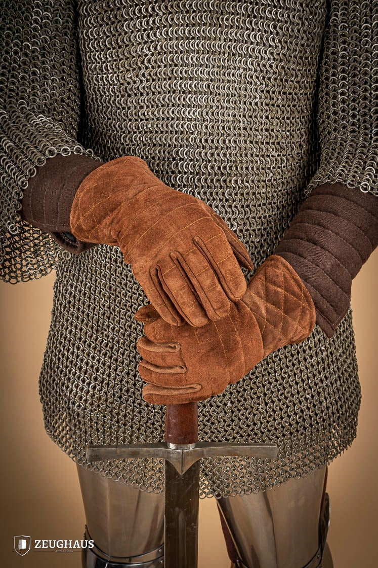 Zeughaus - Suede Gloves for Gauntlets Brown (size: 7 ) - Walmart.com