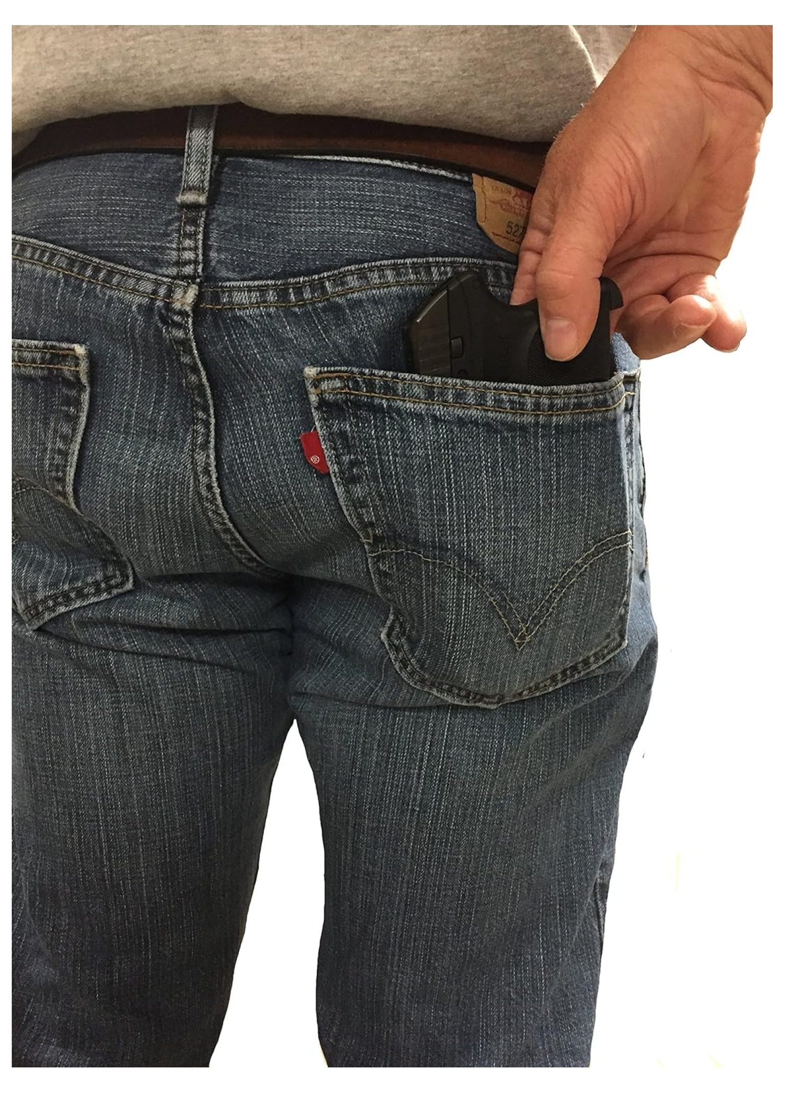 Suede Leather Back Pocket Wallet Holster for 3032, ACP 20, Bobcat 21 ...