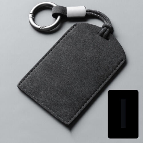 Suede Leather Car Smart Remote Key Fob Case Cover Holder For Tesla ...