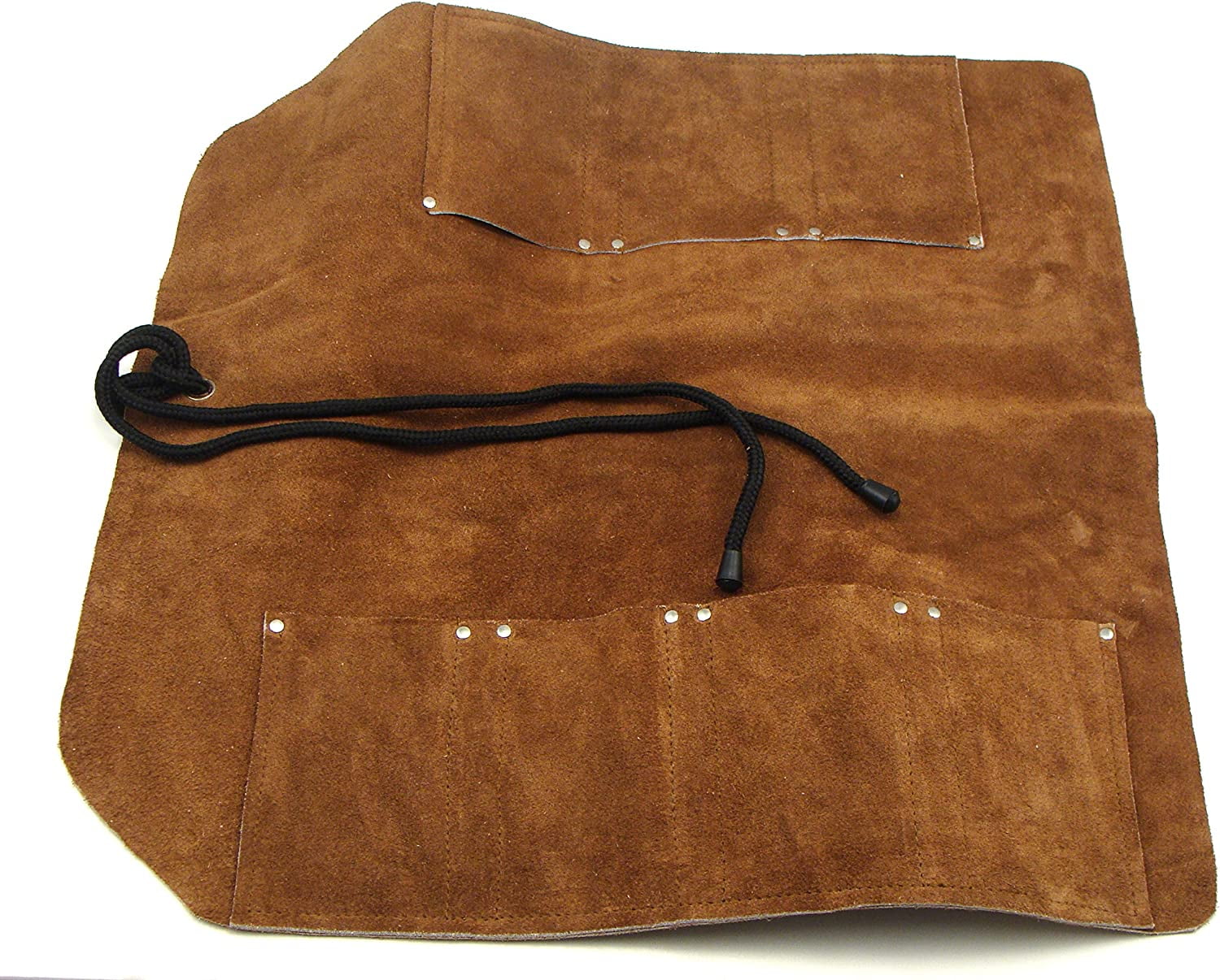 Suede Leather Tool Roll Up Bag - Leather Tool Organizer for Wood ...