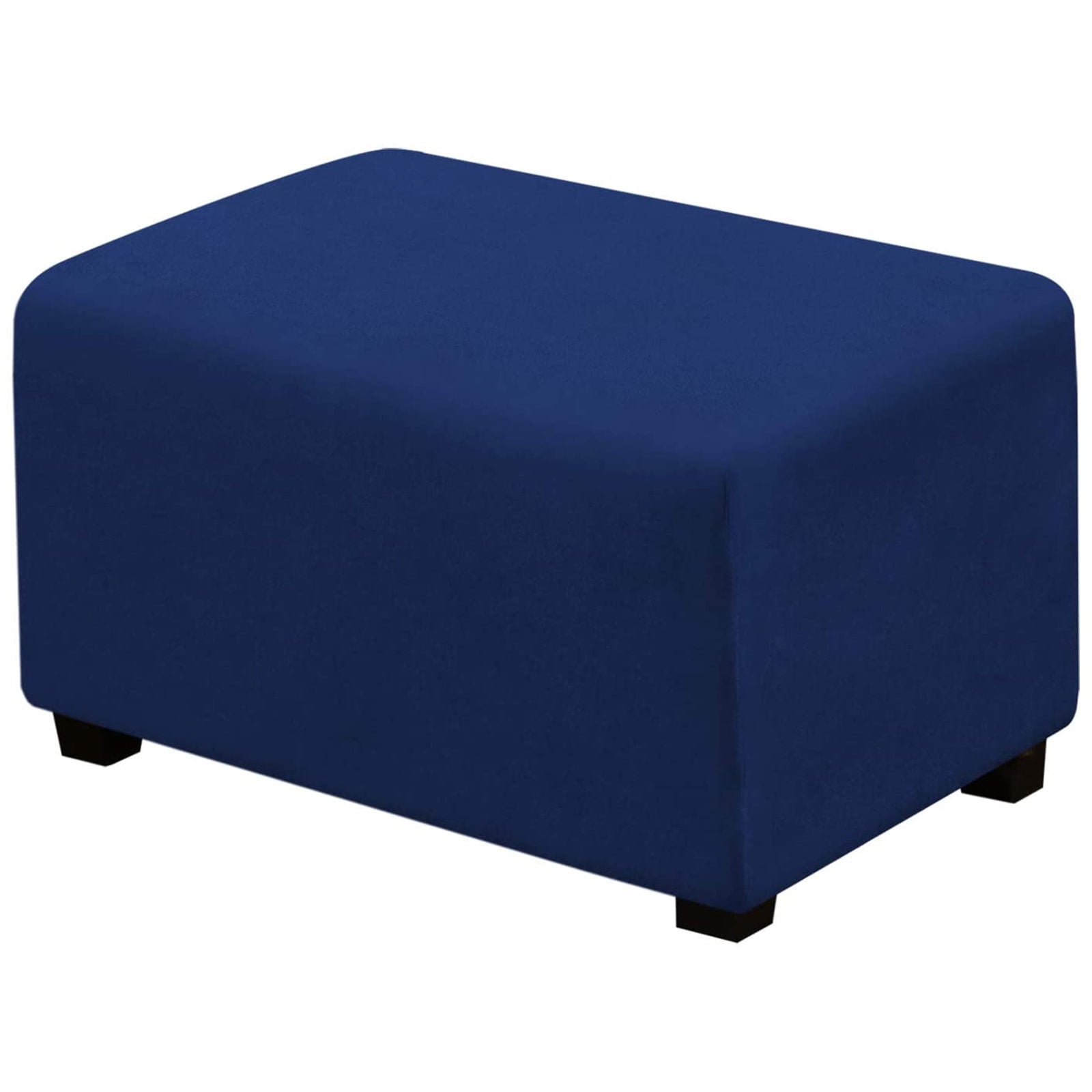 Suede Ottoman Cover, Stretch Rectangle Ottoman Slipcovers Storage Stool ...