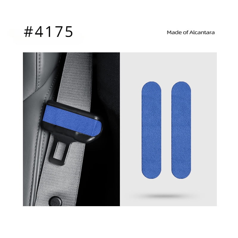 Suede Seat Belt Buckle Decorative Stickers for Tesla New Model 3 ...