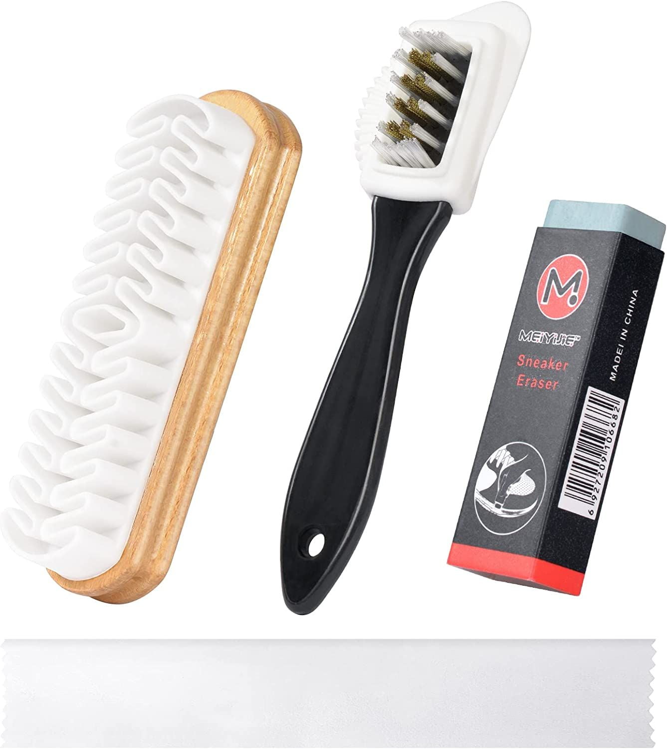 Suede Shoe Brush Kit Crepe Suede Brush with Cleaning Eraser 4-Sided ...