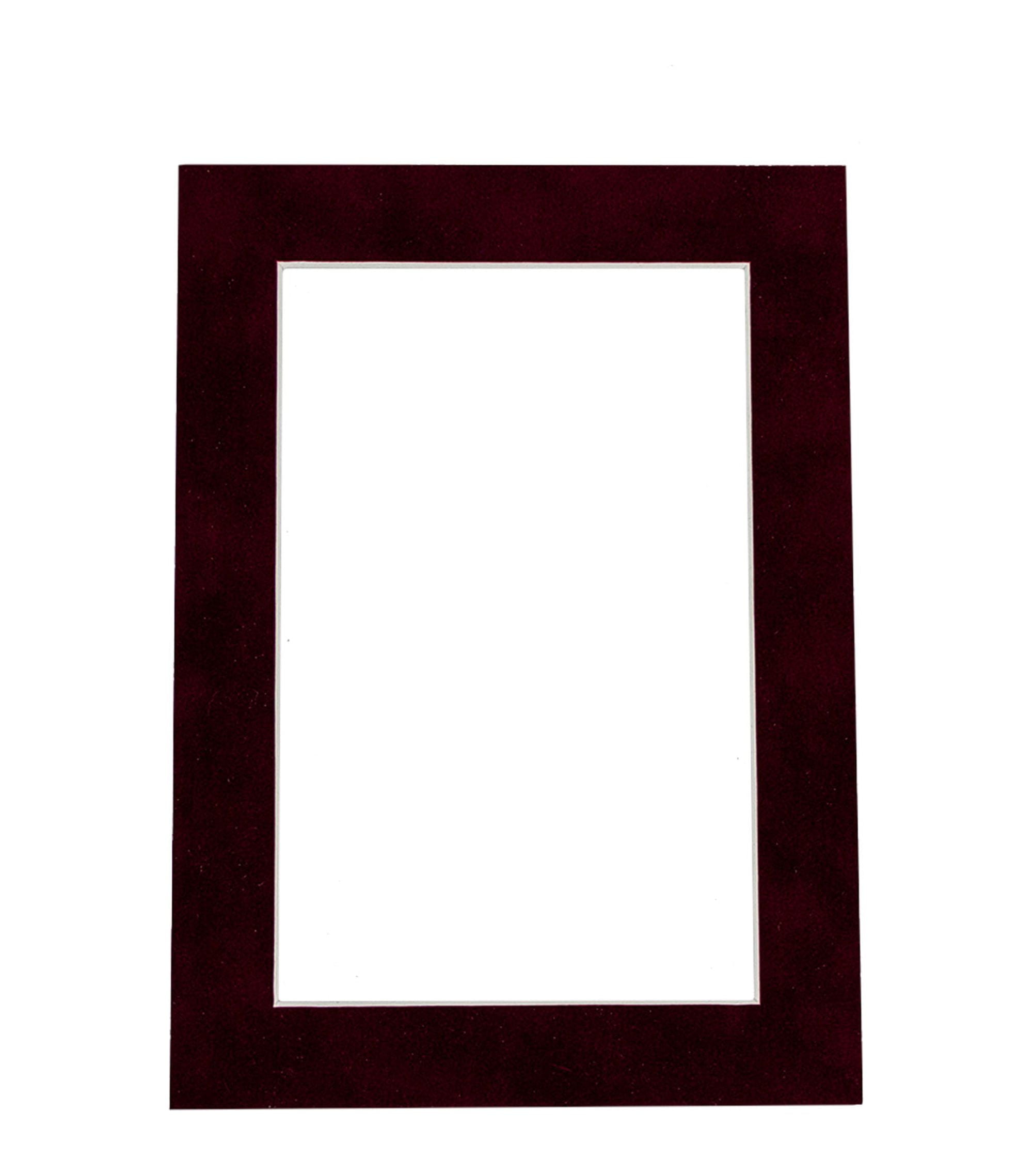 Suede Texture Photo Mat - Burgundy Red 8x10 for 6x8 Photos - Fits 8x10 ...