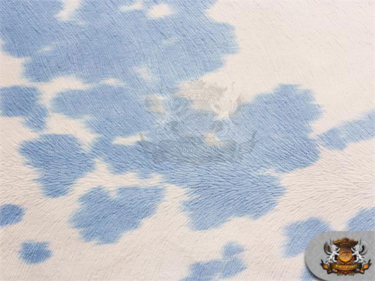 Suede Velvet Cow print fabric Udder Madness Upholstery BLUE / 54" Wide ...