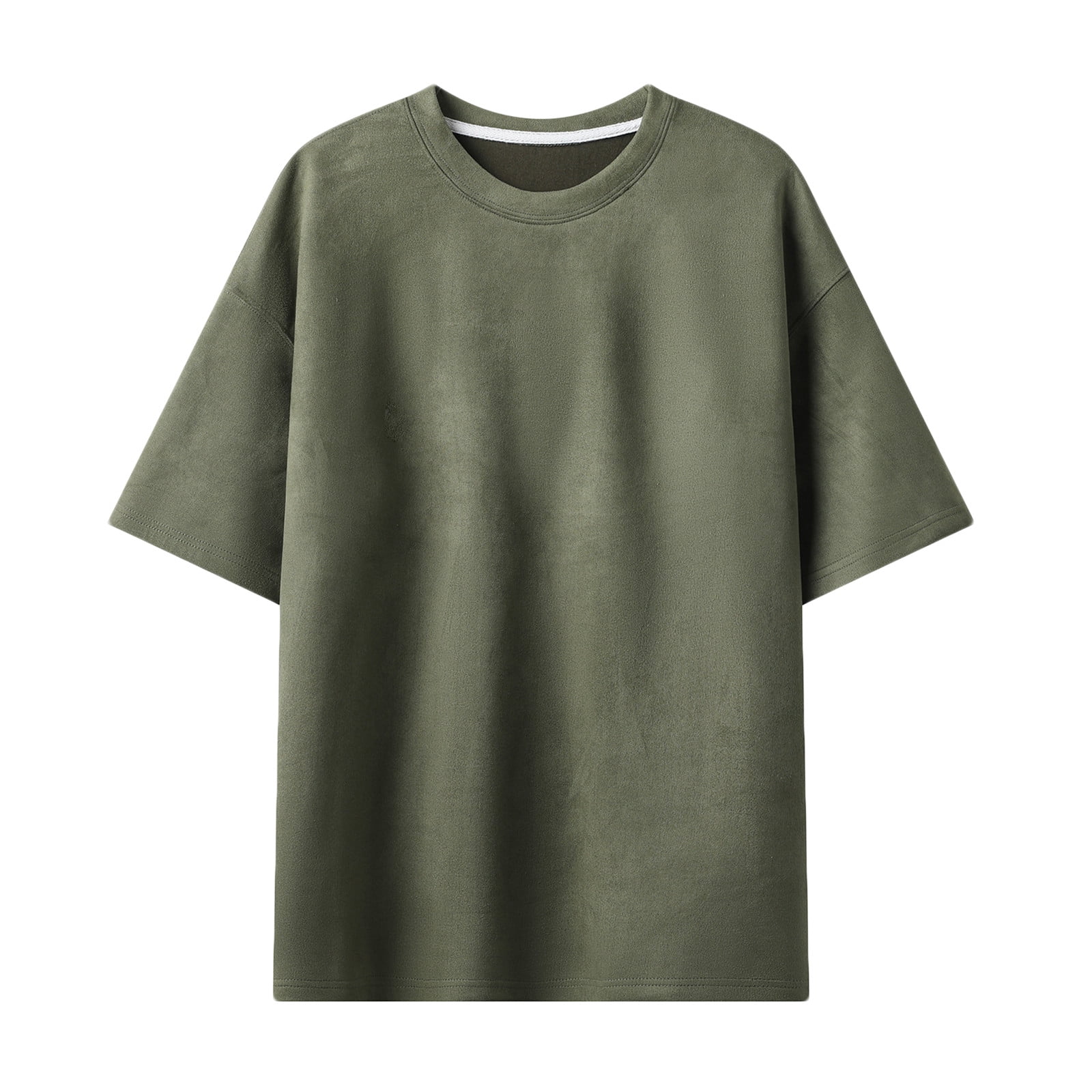 Sueded T Shirts for Men Big & Tall M-4X Crewneck Short Sleeve Pullover ...