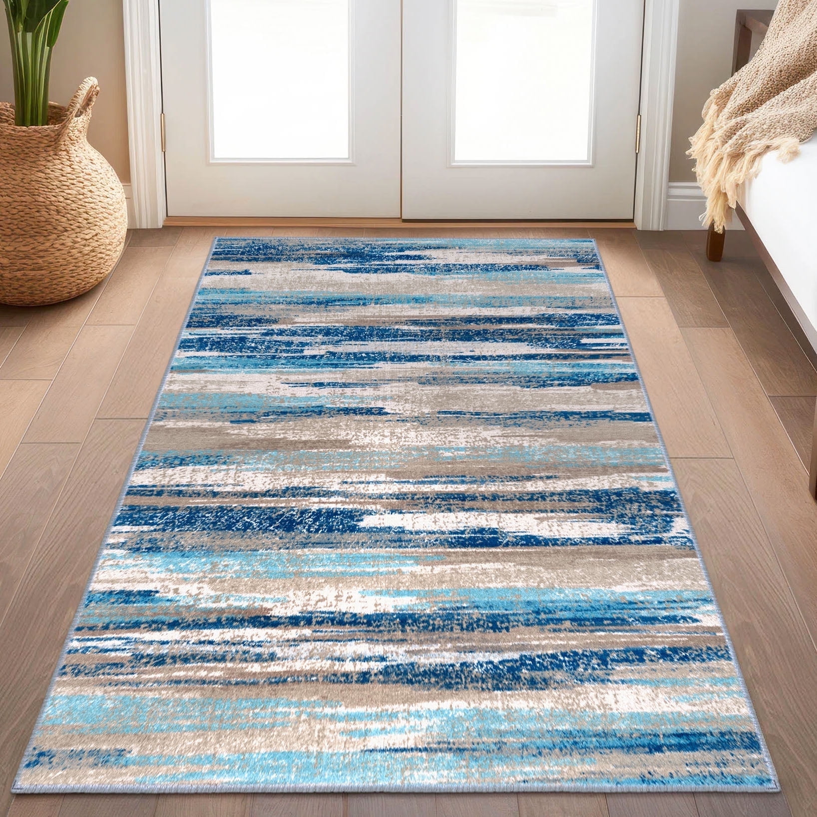 Suelur Washable Rugs 3x5 Area Rugs with Rubber Backing Non slip ...