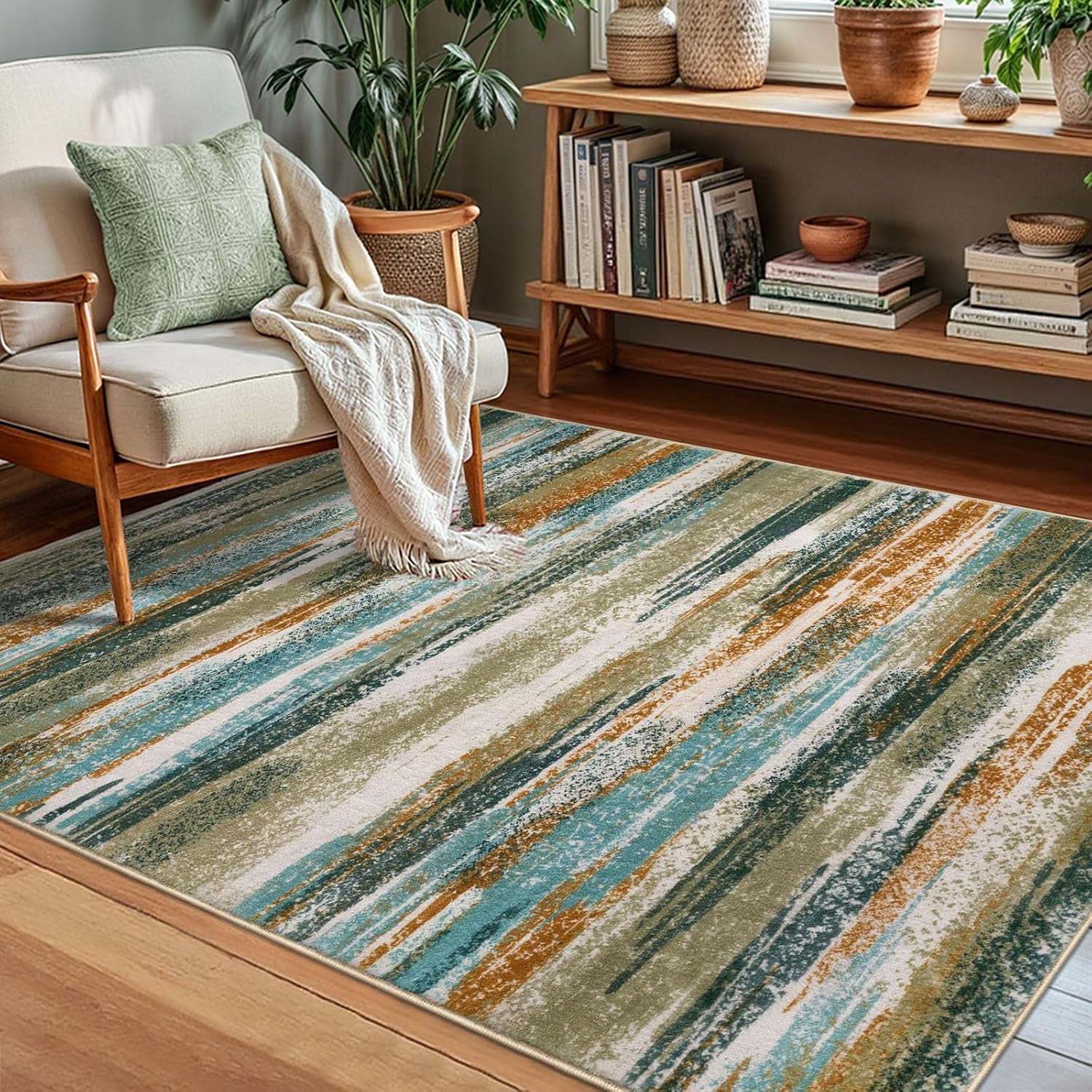 Suelur Area Rugs 3x5 Washable Rugs Non-Slip Entryway Rugs Soft Modern ...