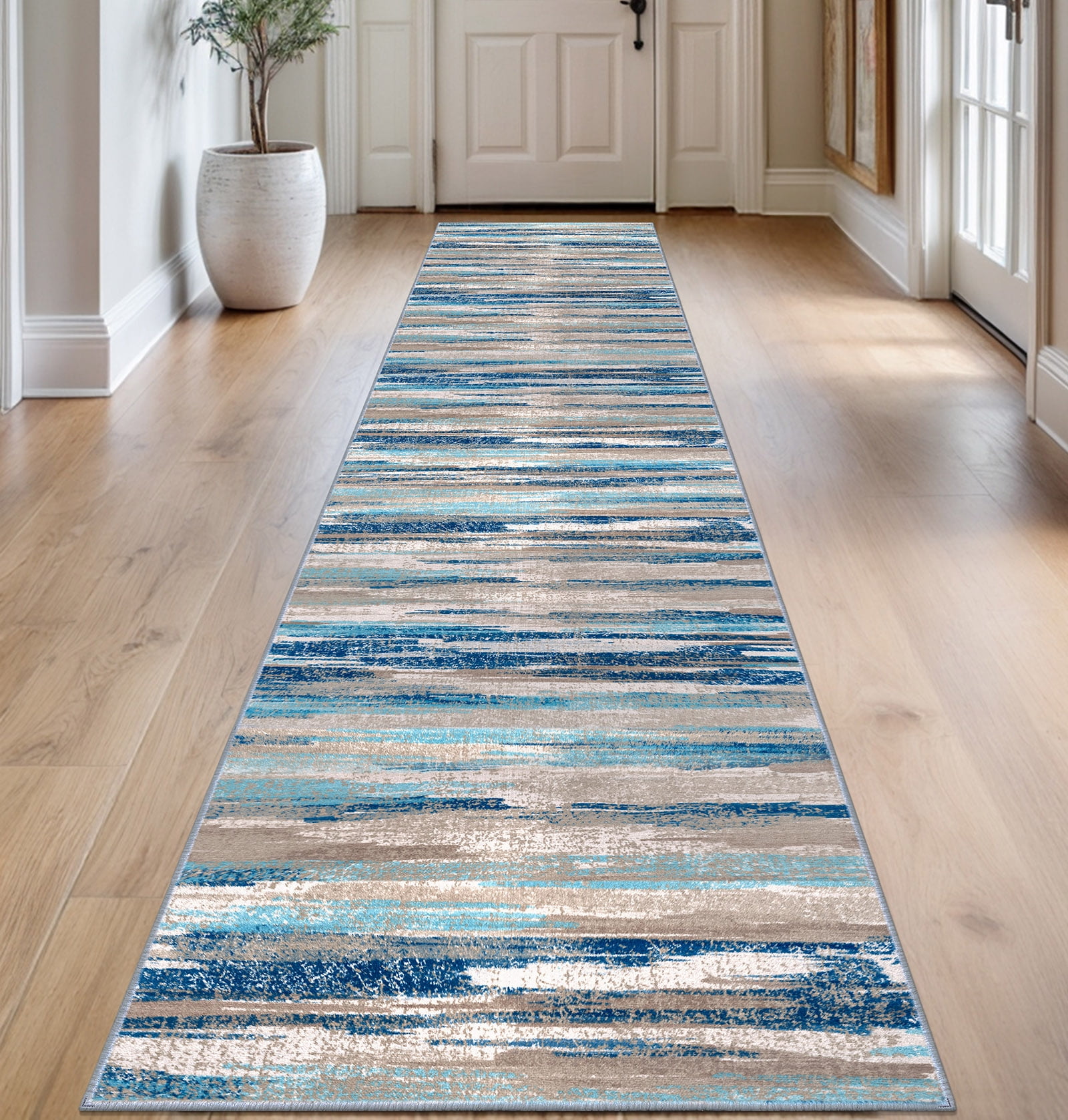 Suelur Runner Rug 2.6x14 Washable Long Kitchen Runner Non-Slip Soft ...