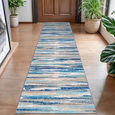 Mainstays Traditional Multicolor Floral Indoor Hallway Runner Rug, 1'8 ...