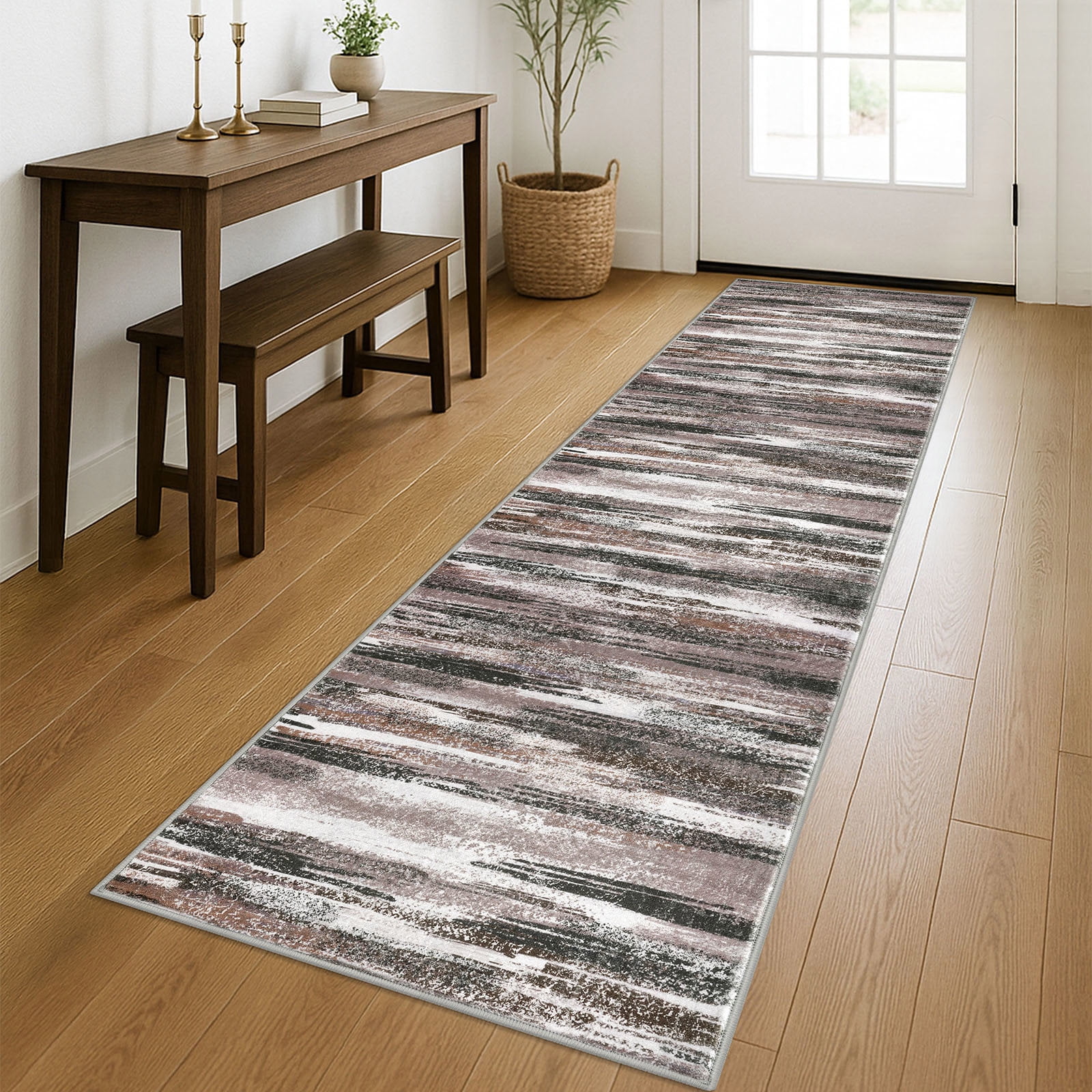 Suelur Runner Rug for Hallways Washable Kitchen Runner Non-Slip Soft ...