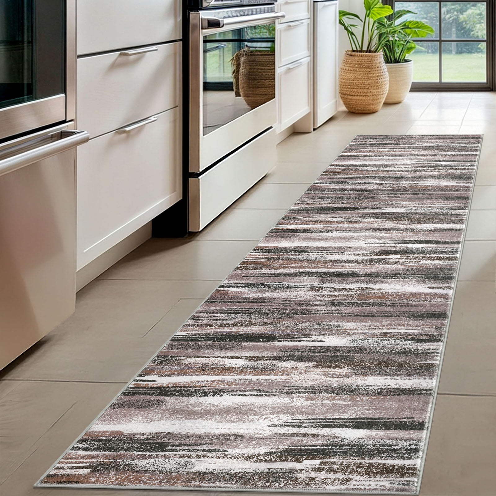Suelur Runner Rug for Hallways Washable Kitchen Runner Non-Slip Soft ...