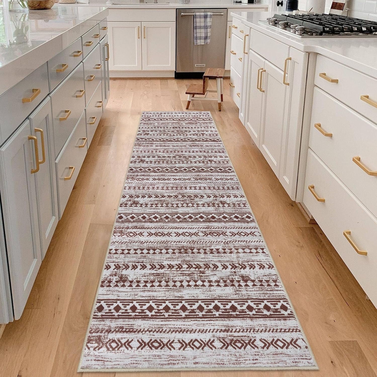 Suelur Runner Rugs 2x8 Brown Thin Hallway Runner Rugs Washable Runner ...
