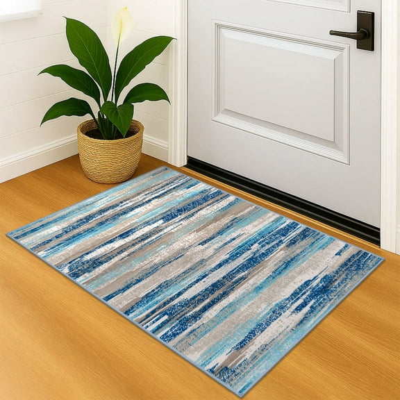 4x6 Area Rug Modern Abstract Washable Large Rugs for Entryway Non-Slip ...