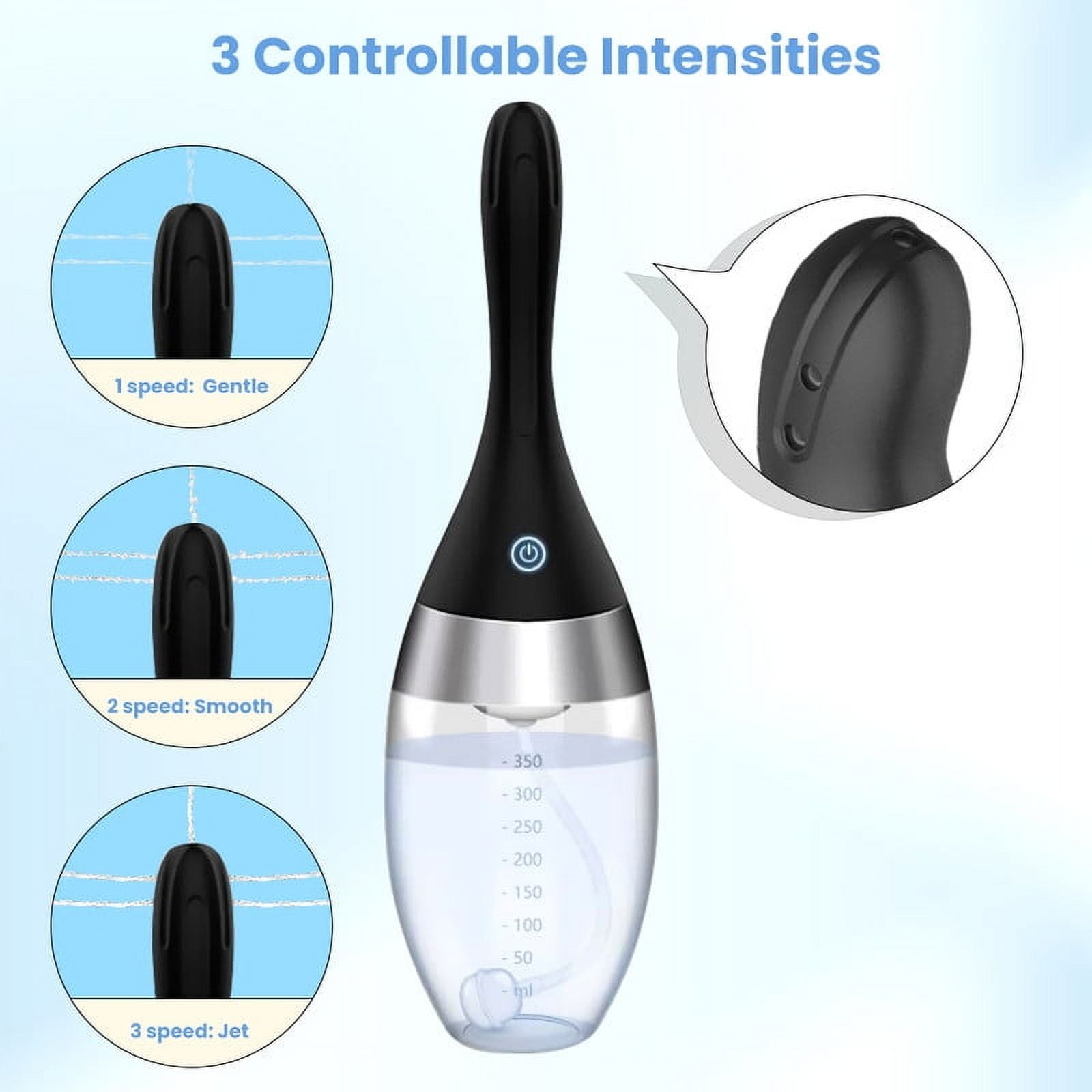 Suerbeaty Electric Enema Bulb, 3 Speeds, Rechargeable, Anti Back-Flow ...
