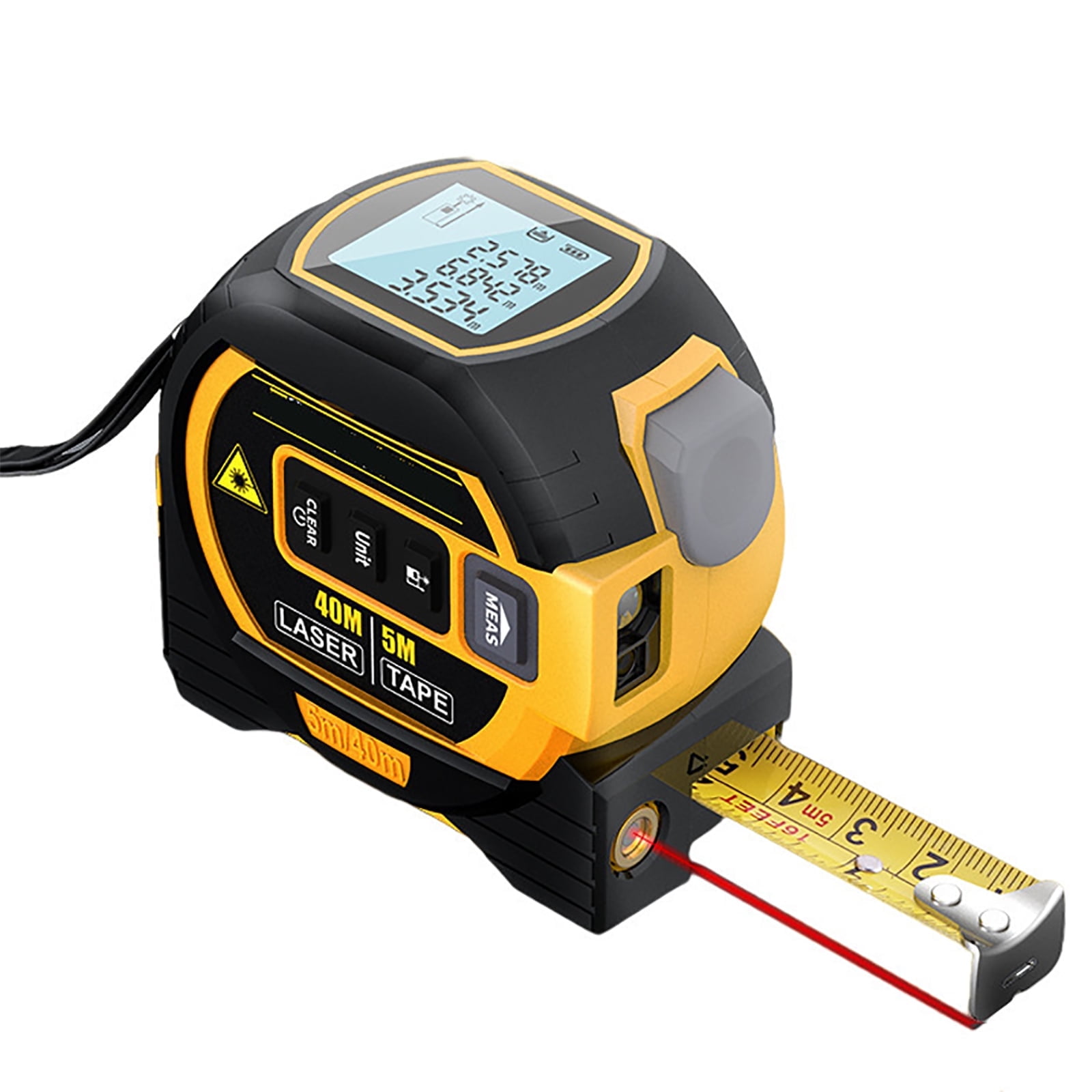 Sueriy Digital Laser Tape, The Almighty Ruler Measure 130FT/40M Laser Distance Meter, Laser ...