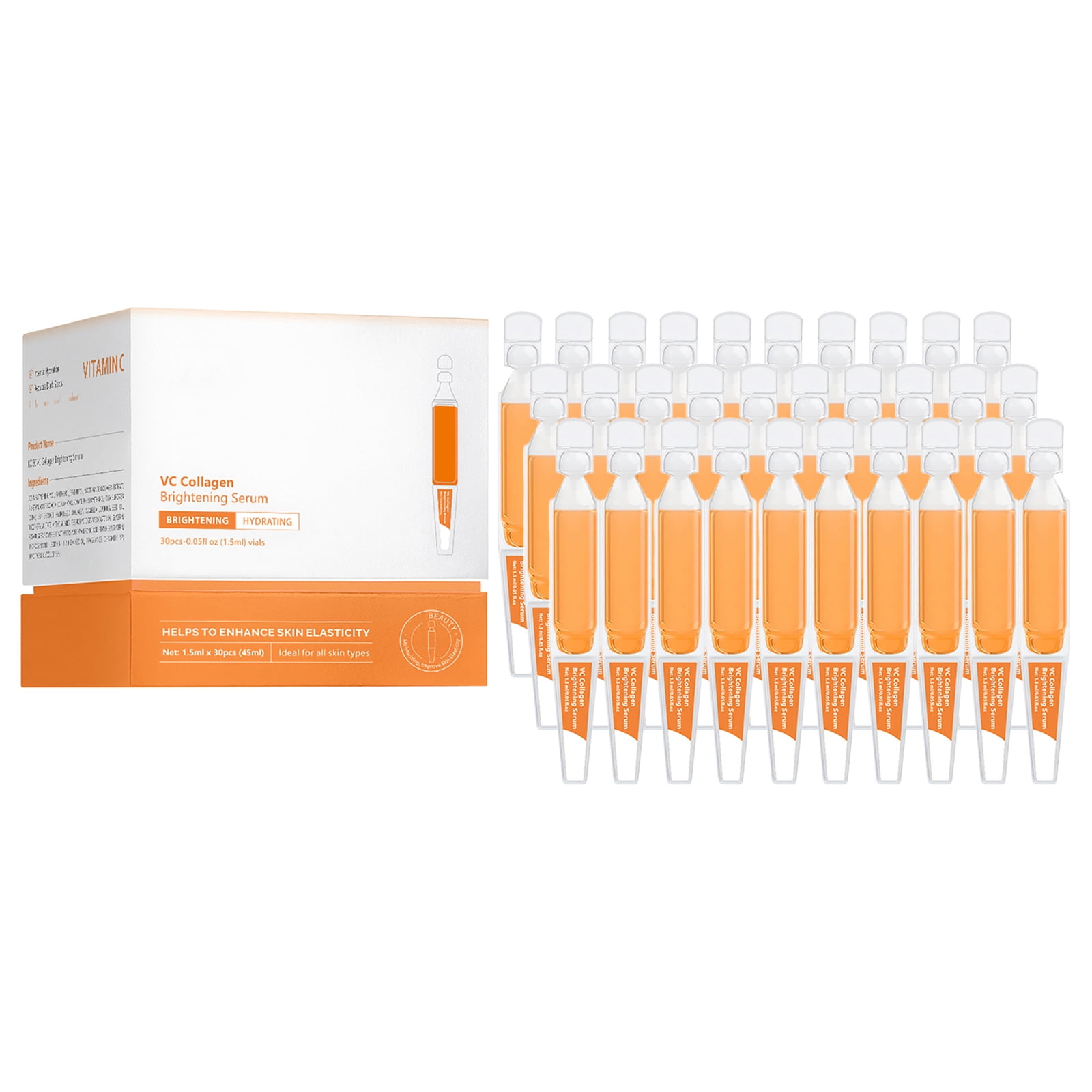 Suero facial de vitamina C con ácido hialurónico, glutatión, vitamina E y niacinamida, suero ...