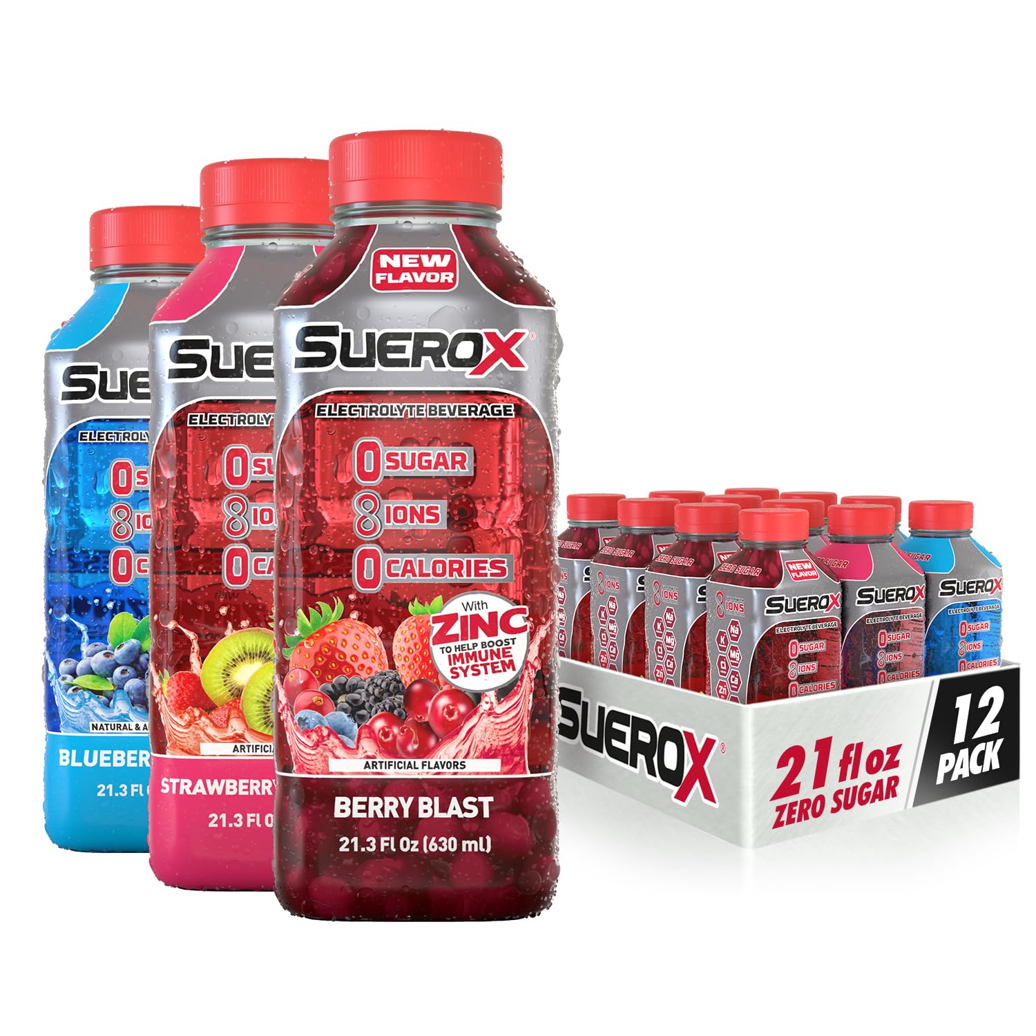 SueroX Zero Sugar Electrolyte Drink for Hydration and Recovery ...