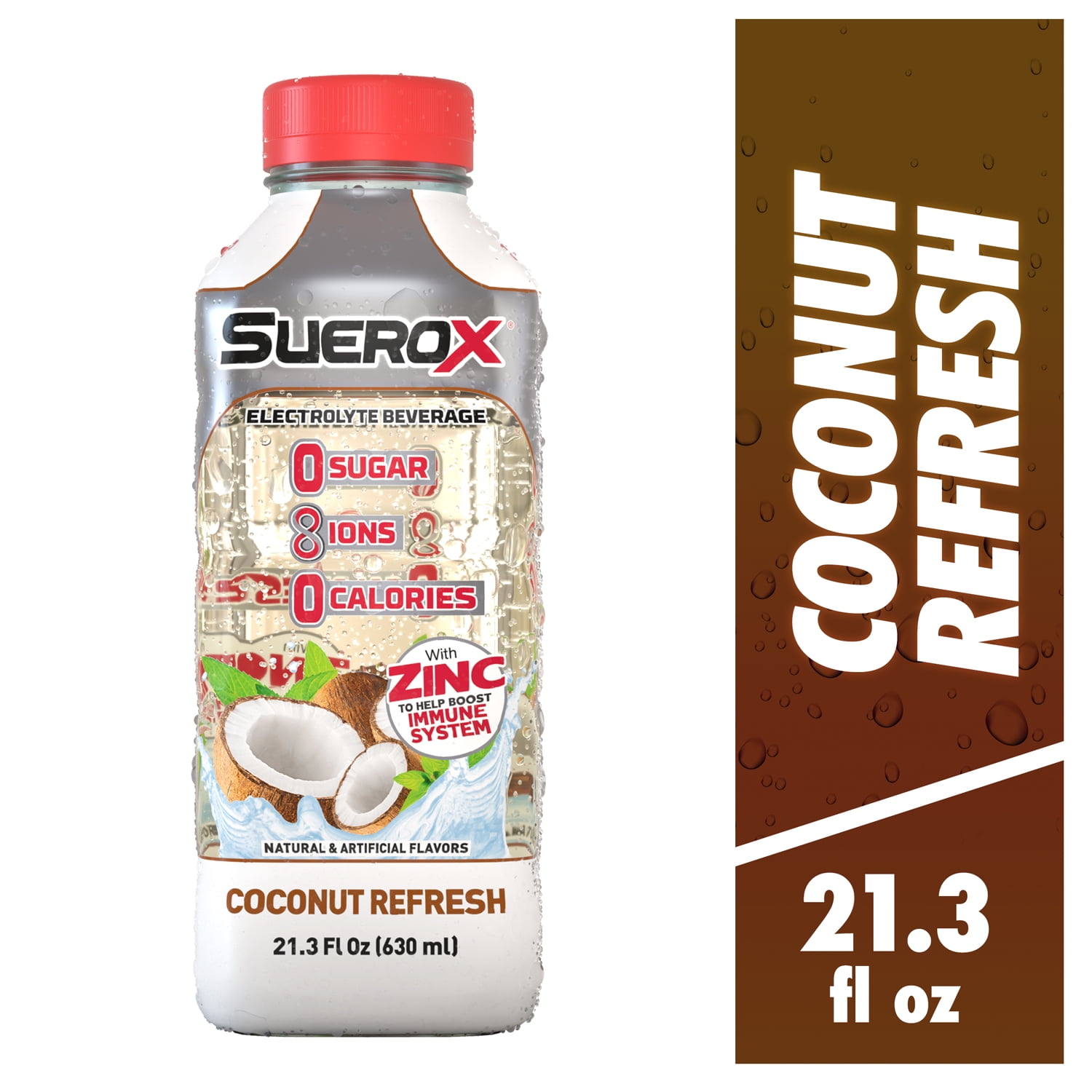 Suerox Coconut Electrolyte Drink, Hydration Zero Sugar, 21.3 fl oz ...